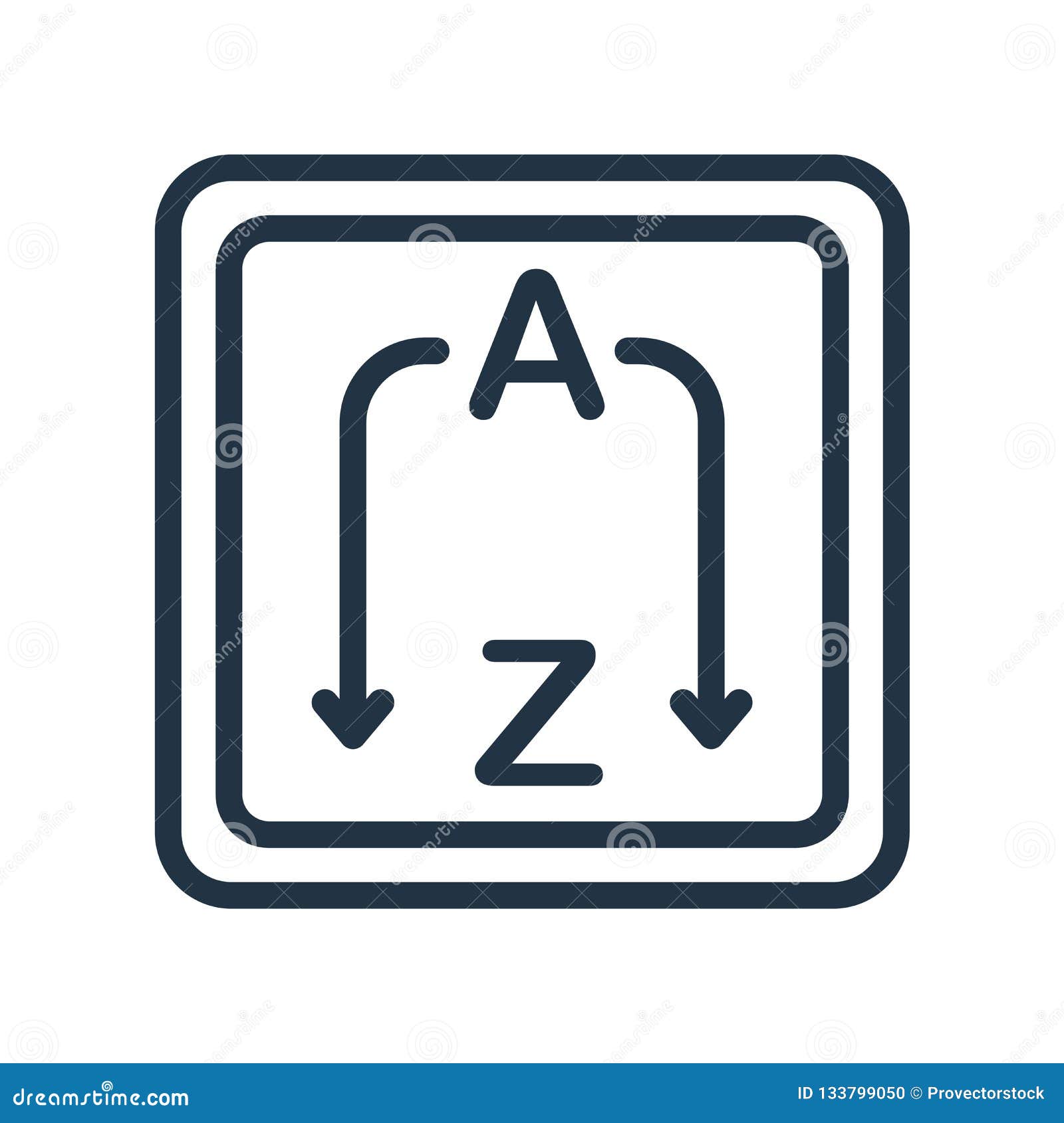 Sort Icon Vector Isolated on White Background, Sort Sign Stock Vector ...