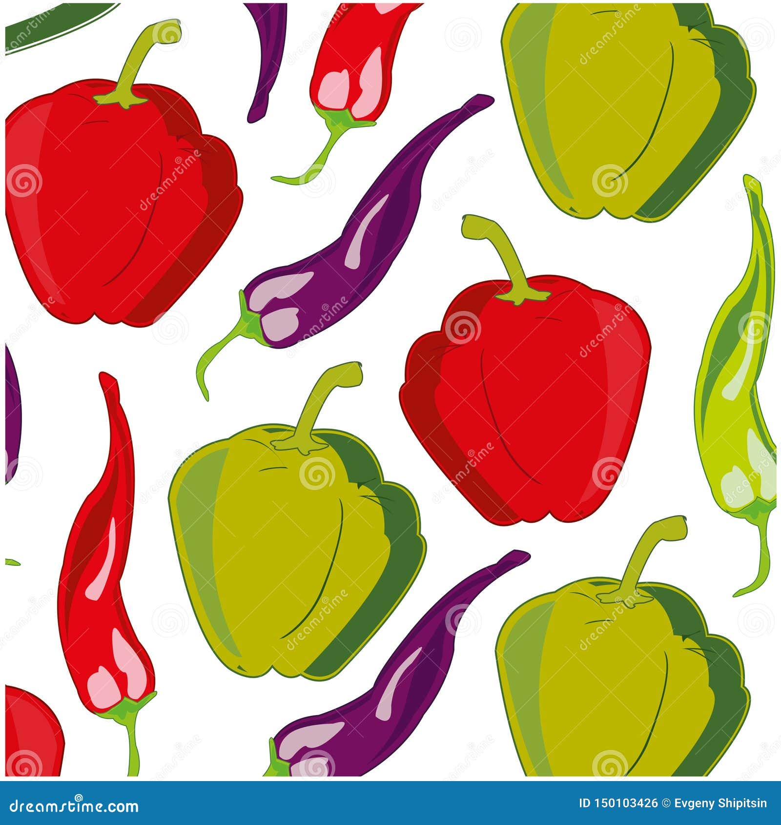 Sort Pepper Pattern on White Background is Insulated Stock Illustration ...