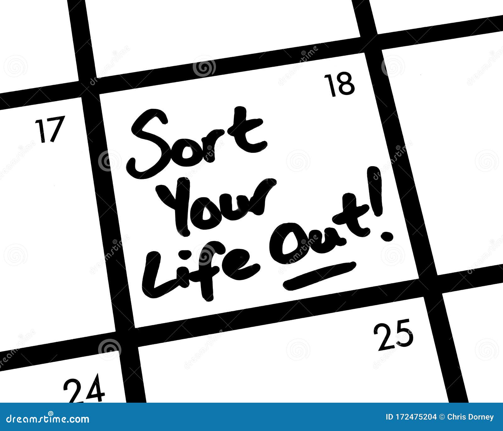 Sort Your Life Out stock illustration. Illustration of agenda - 172475204