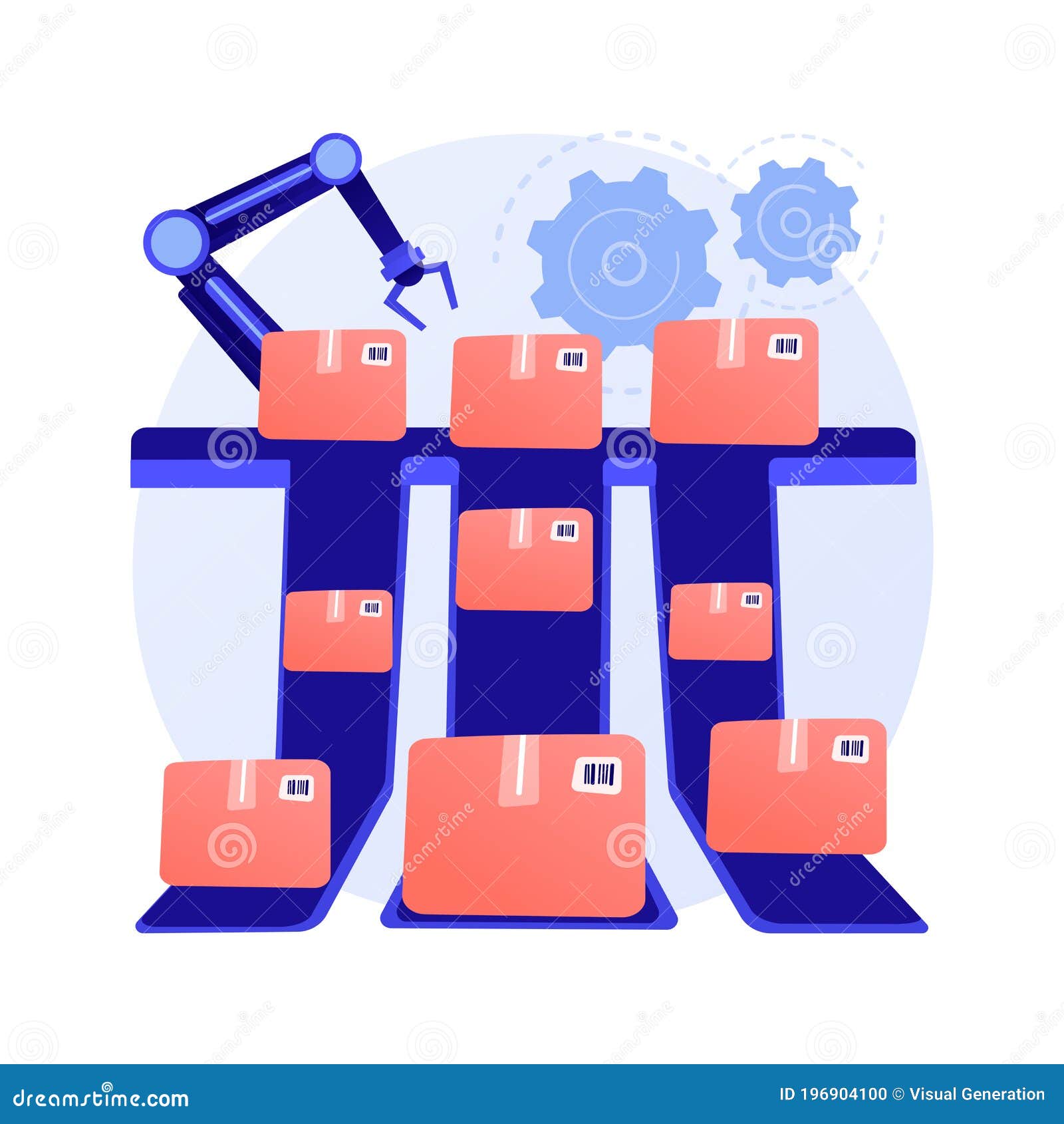Sortation Systems Abstract Concept Vector Illustration. Stock Vector ...