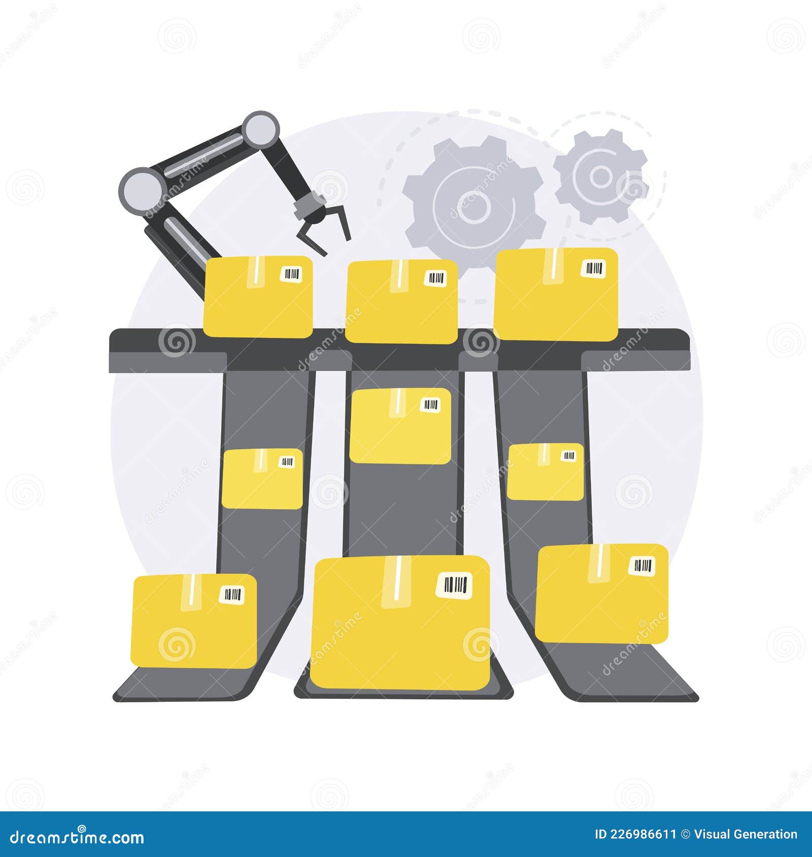 Sortation Systems Abstract Concept Vector Illustration. Stock Vector ...