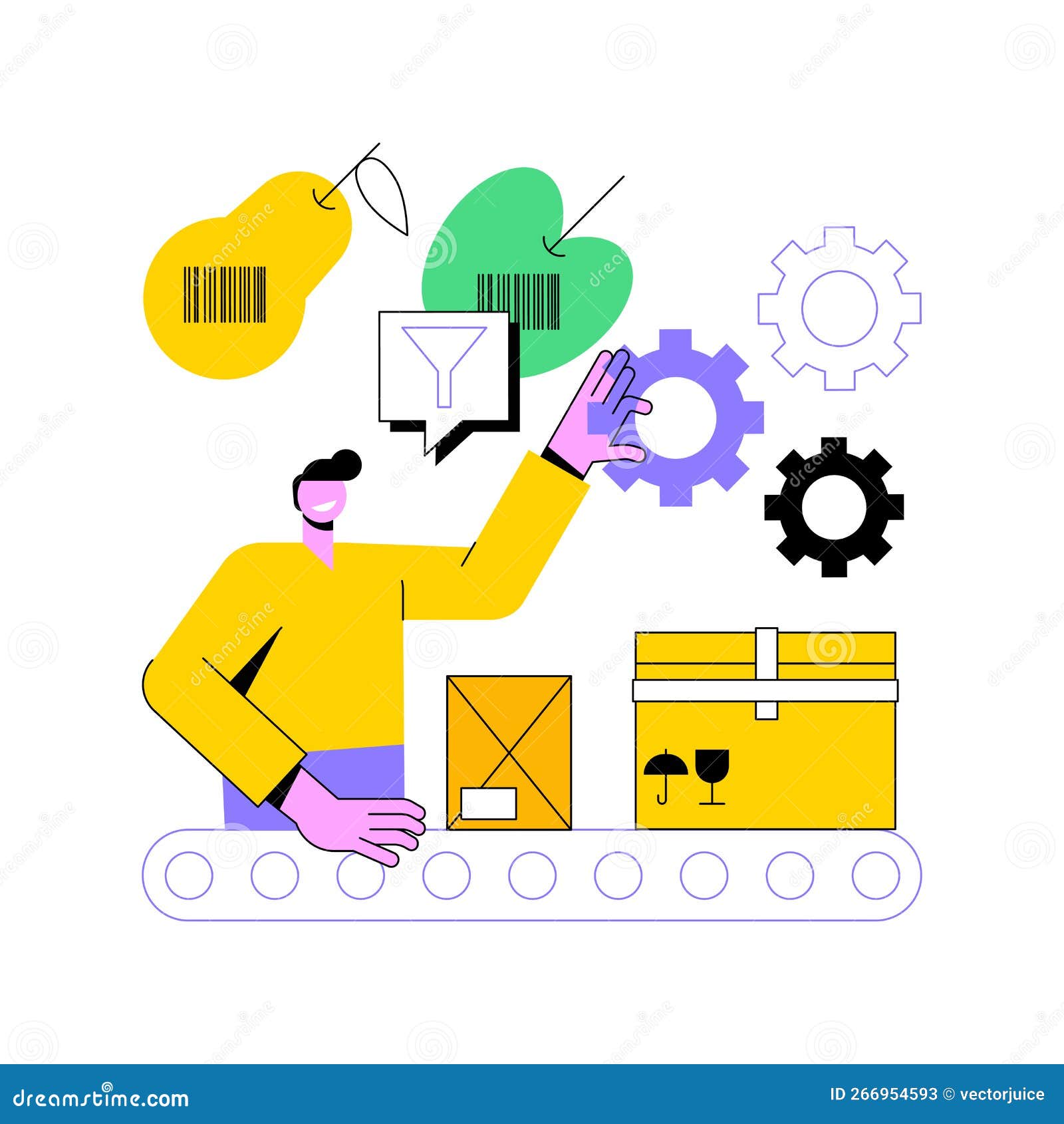 Sortation Systems Abstract Concept Vector Illustration Stock Vector ...