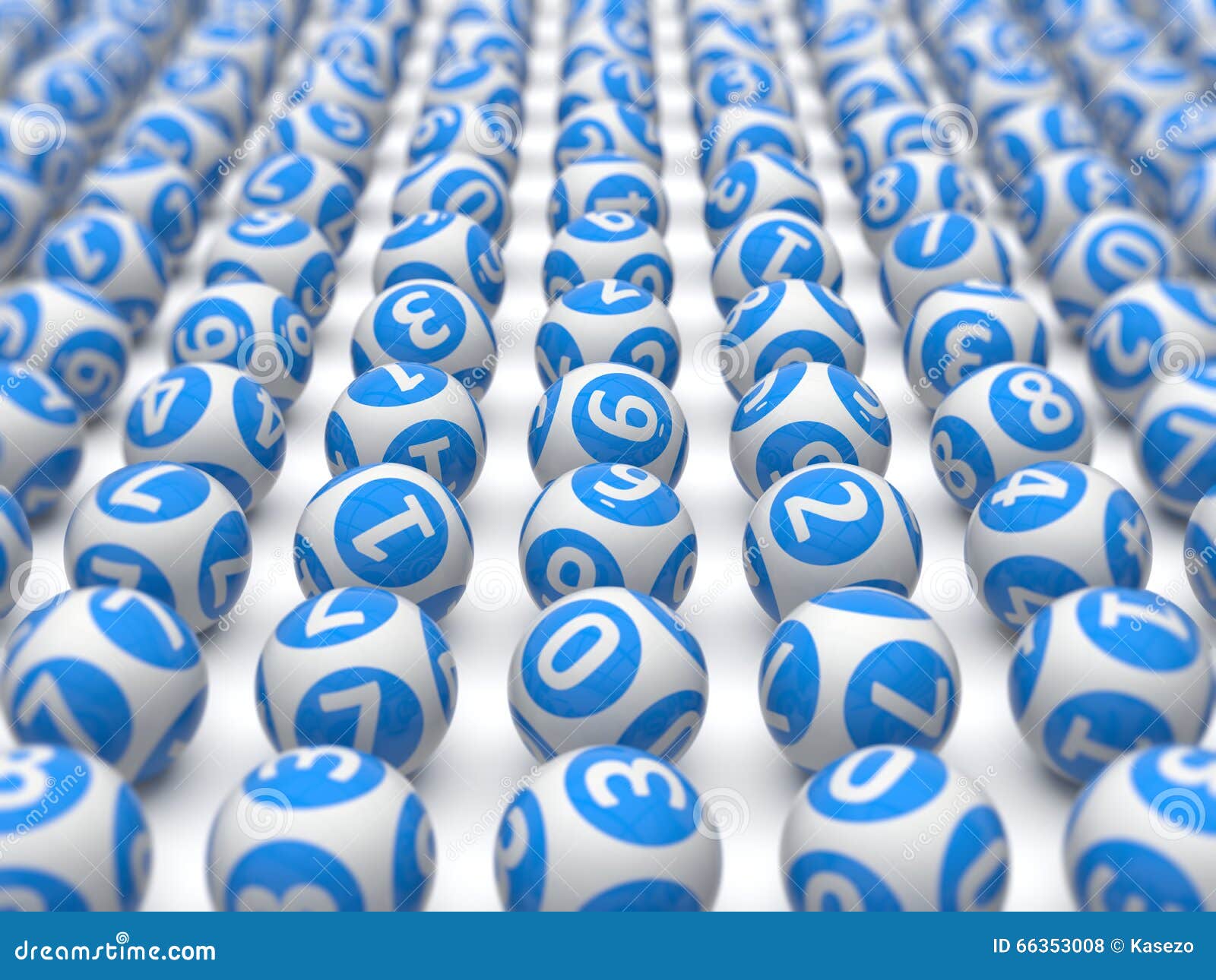 Sorted blue lottery balls stock illustration. Illustration of render ...
