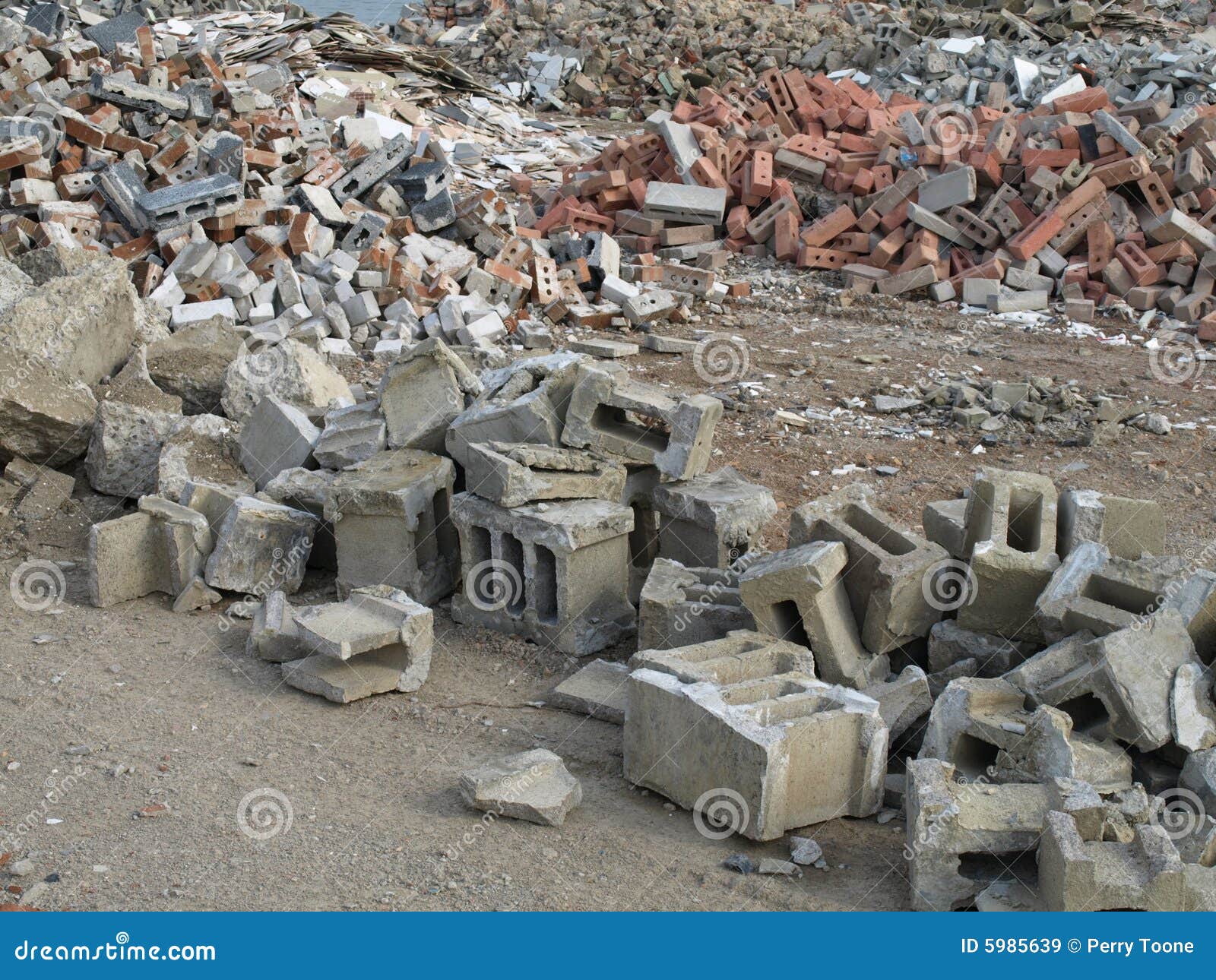 Sorted Building Rubble stock image. Image of demolish - 5985639