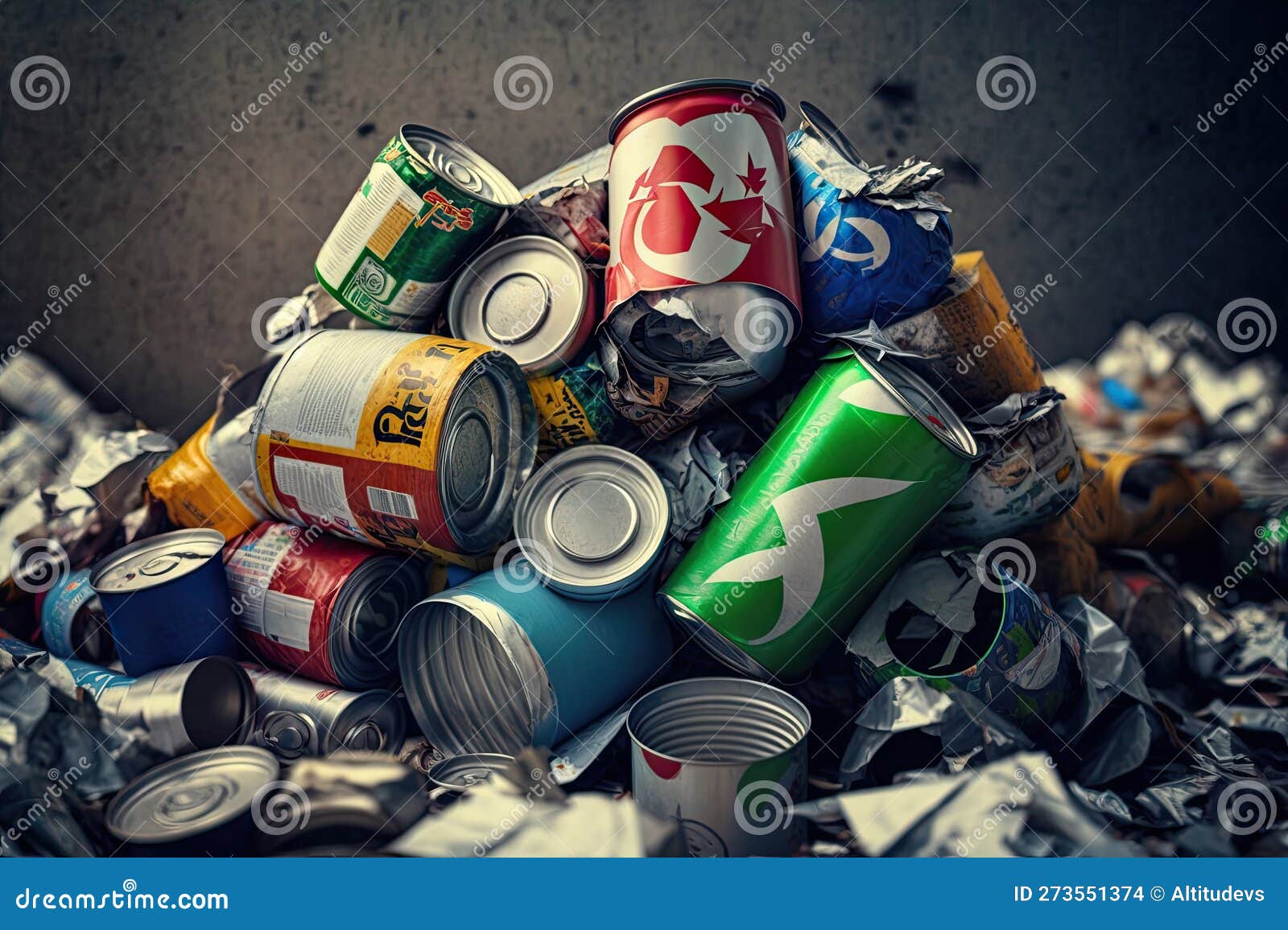 A Sorted Pile of Recyclables Ready for Recycling Stock Illustration ...