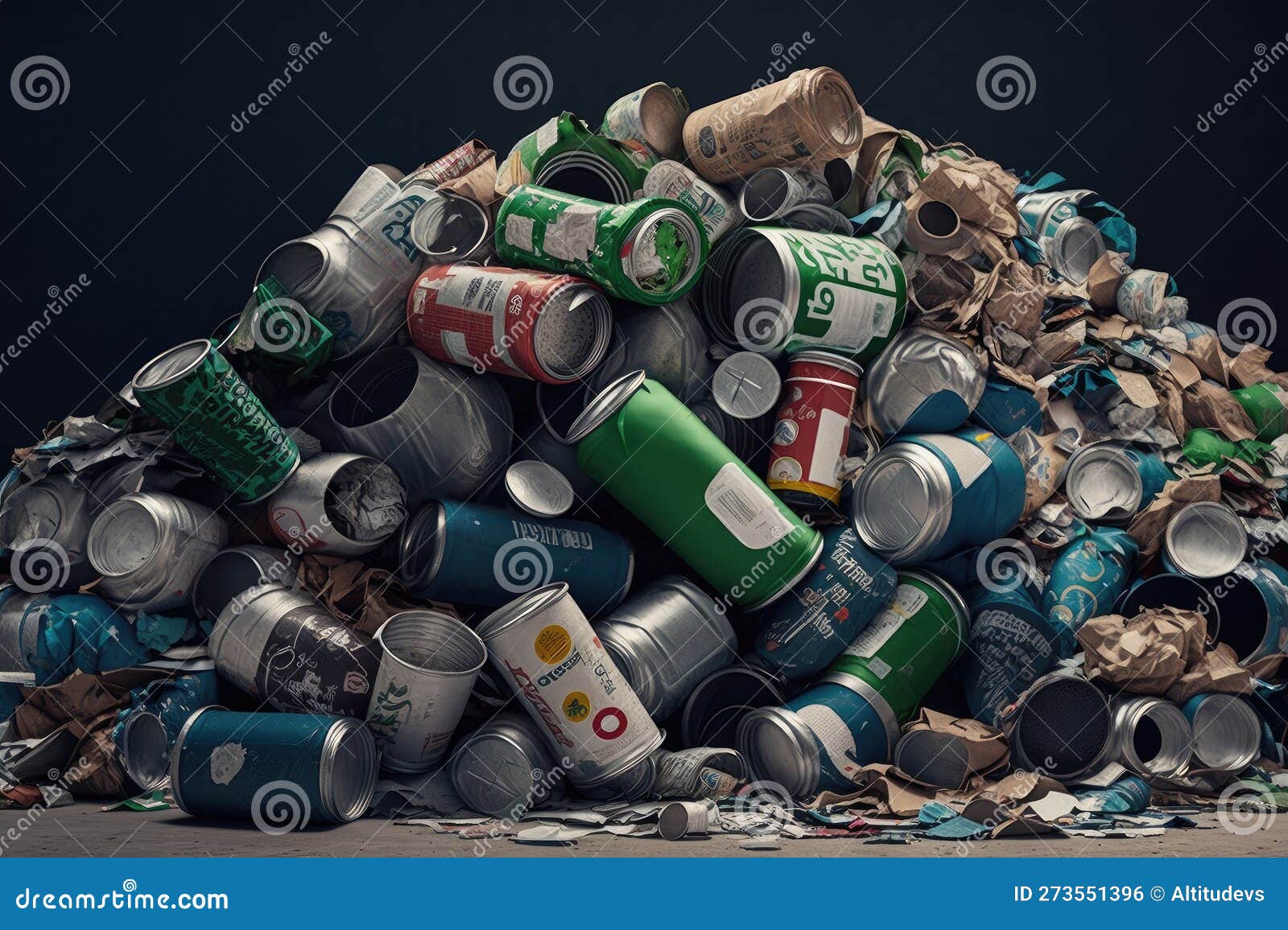 A Sorted Pile of Recyclables Ready for Recycling Stock Illustration ...