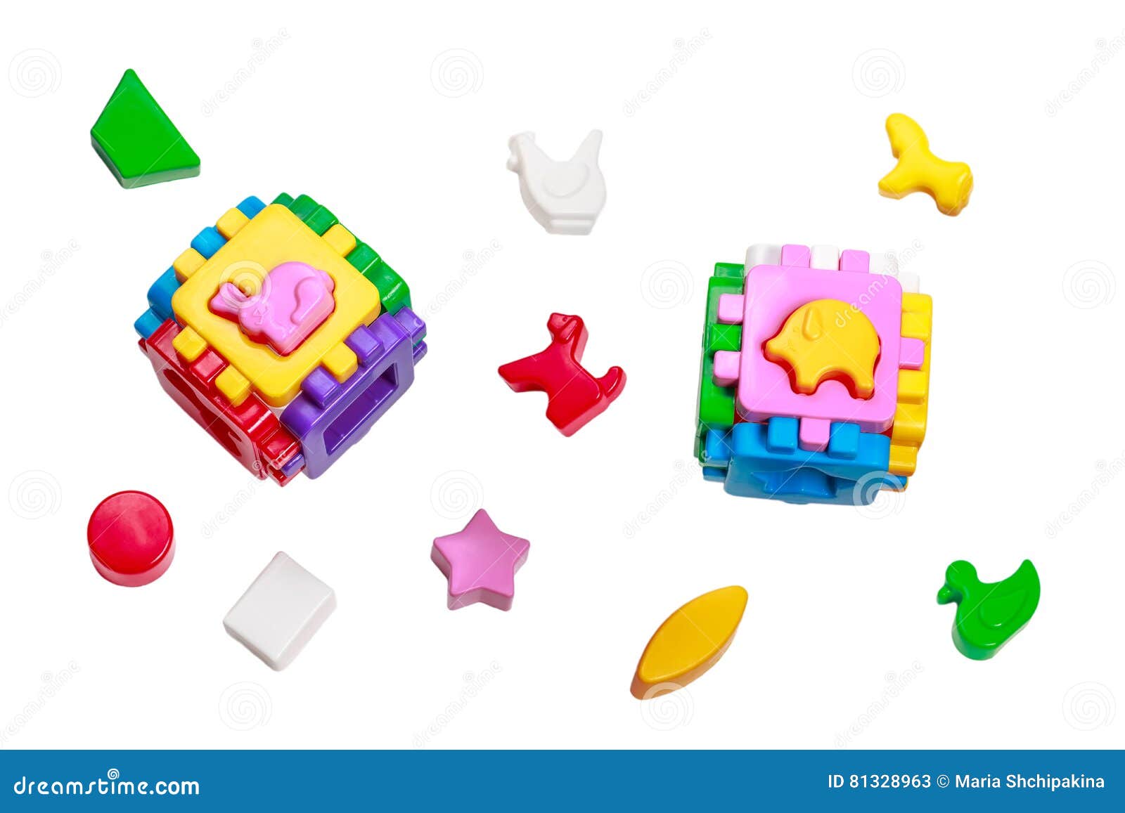 Sorter Toy Colorful Cubes with Interlocking Parts Stock Image - Image ...