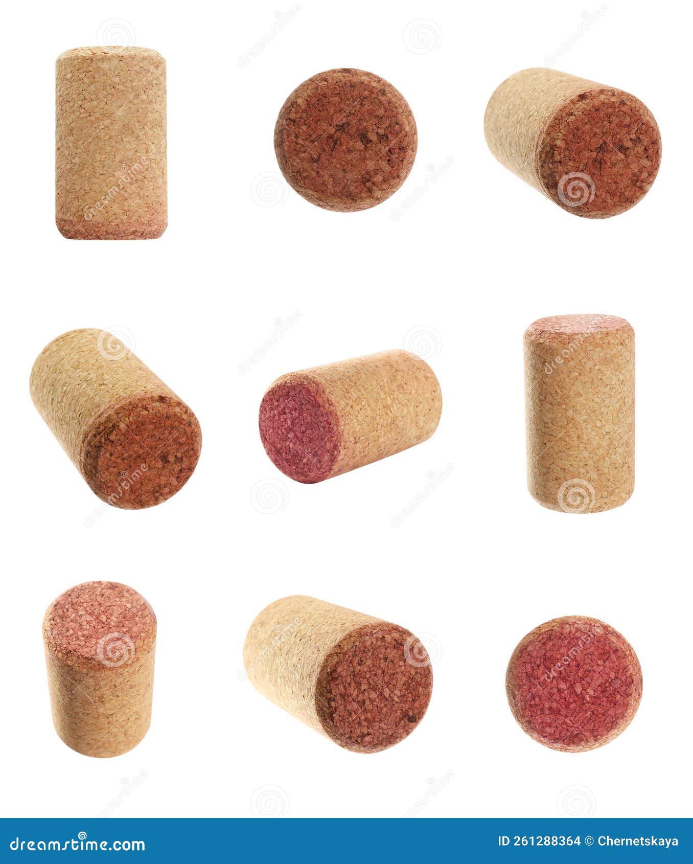 Sortido Com Rolha De Vinho Em Fundo Branco Foto de Stock - Imagem de ...