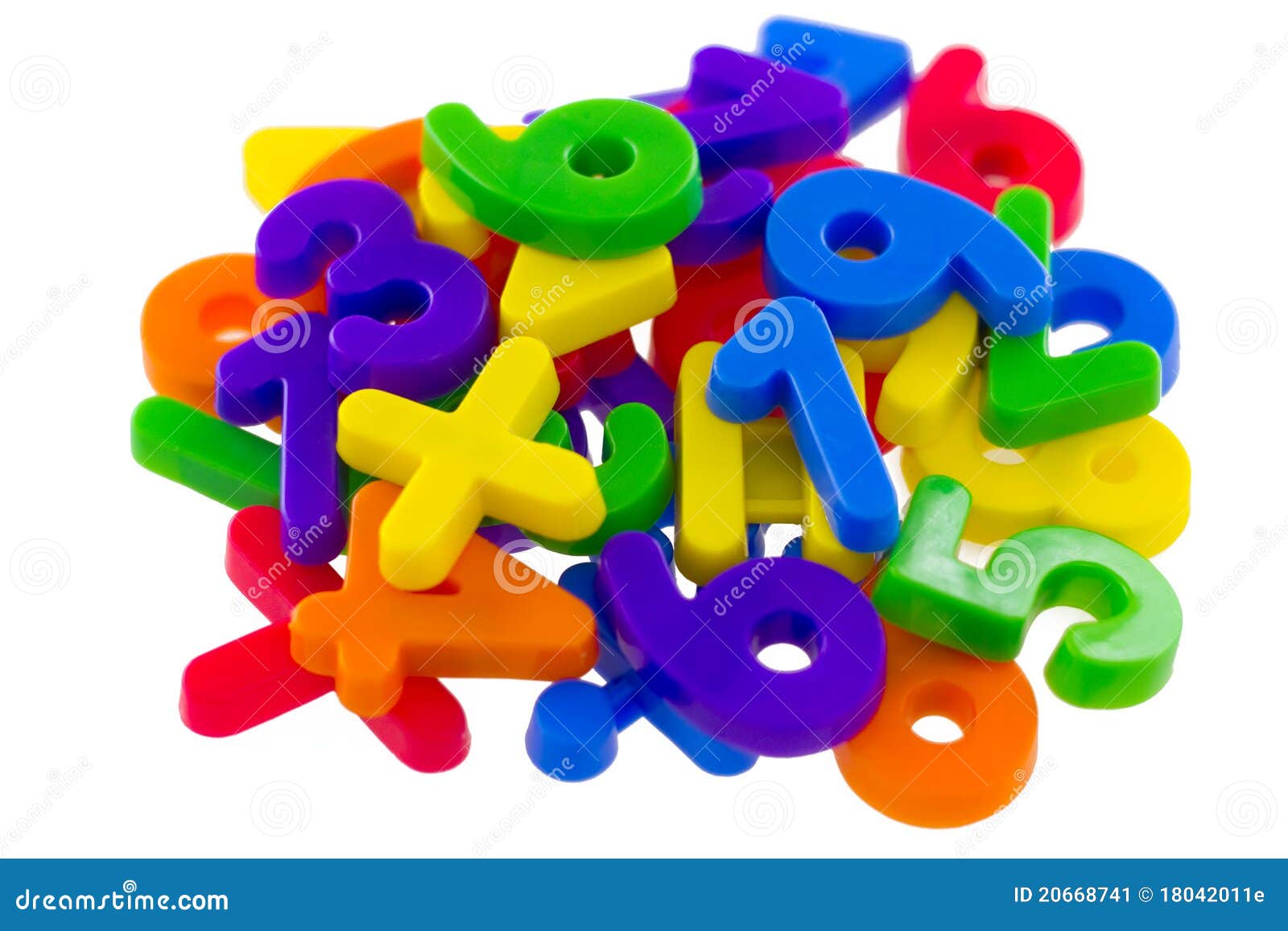 Sortierte Zahlen Und Mathematische Symbole Stockbild - Bild von schulen ...