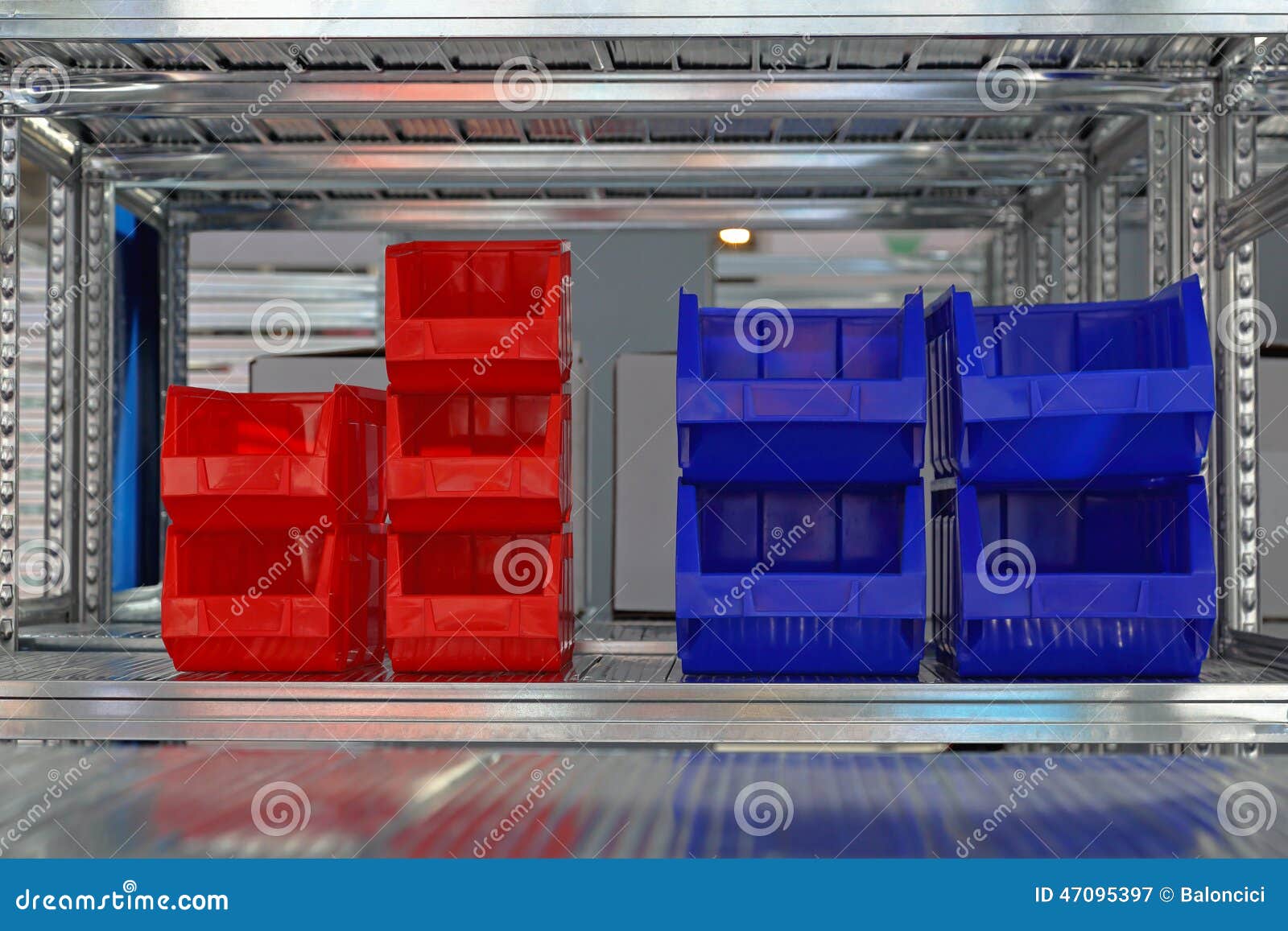 Sorting bins shelf stock image. Image of bins, storage - 47095397