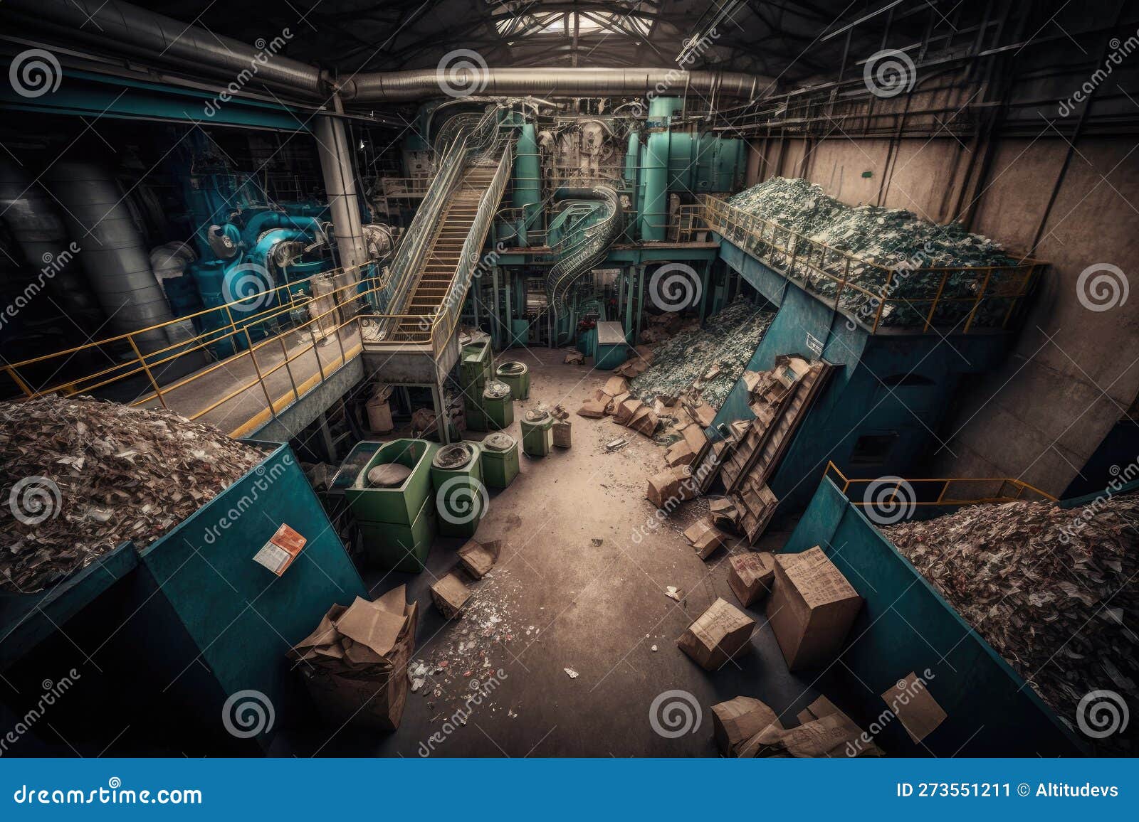 A Sorting Facility, Where Different Types of Materials are Separated ...