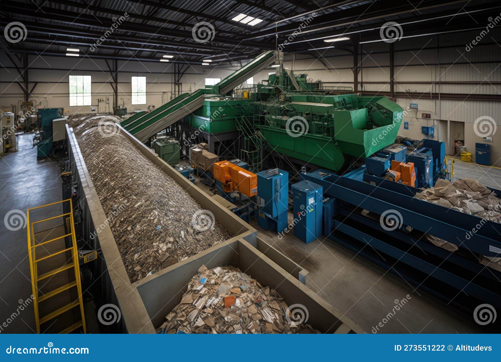 A Sorting Facility, Where Different Types of Materials are Separated ...