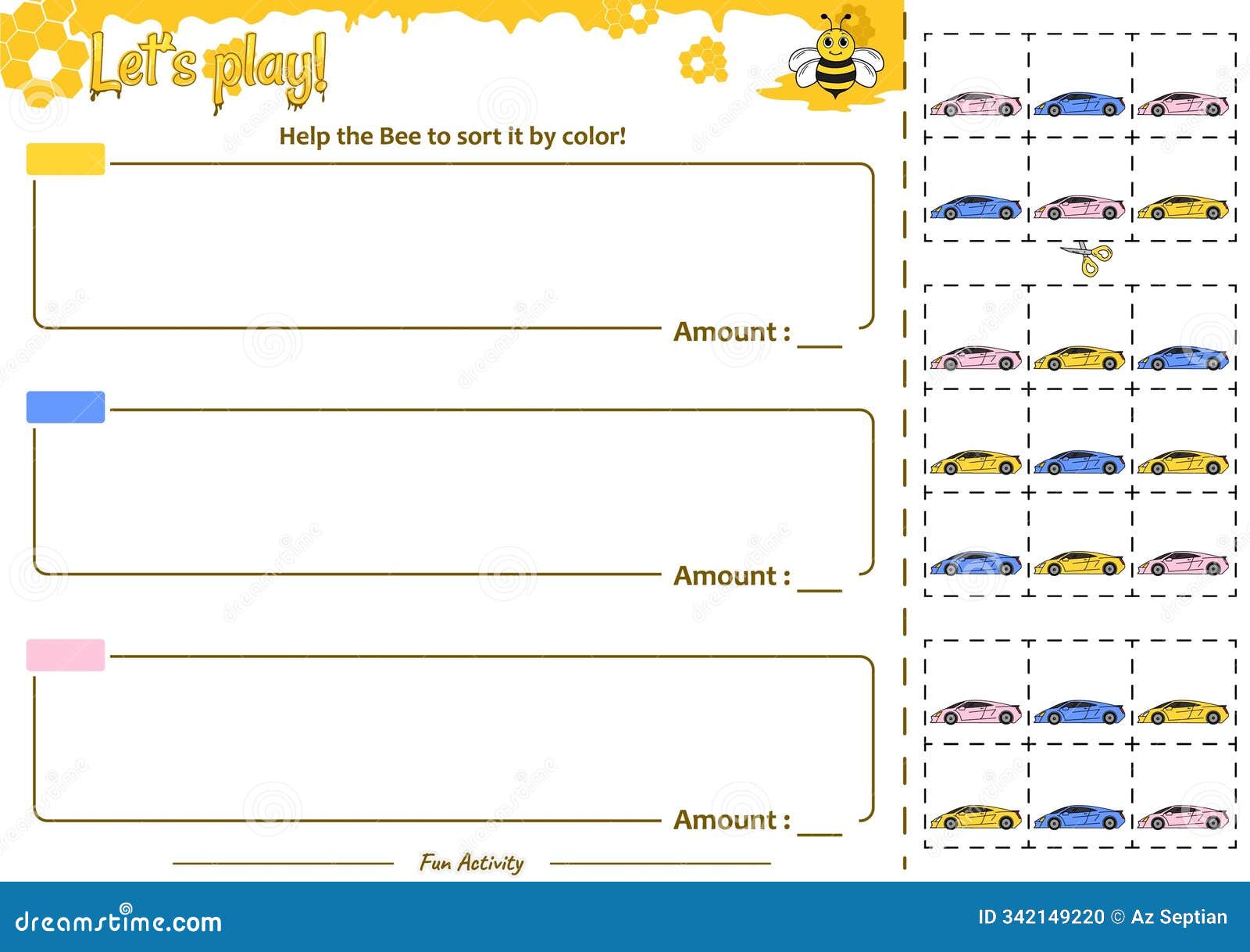 Sorting game help the Bee stock vector. Illustration of learning ...