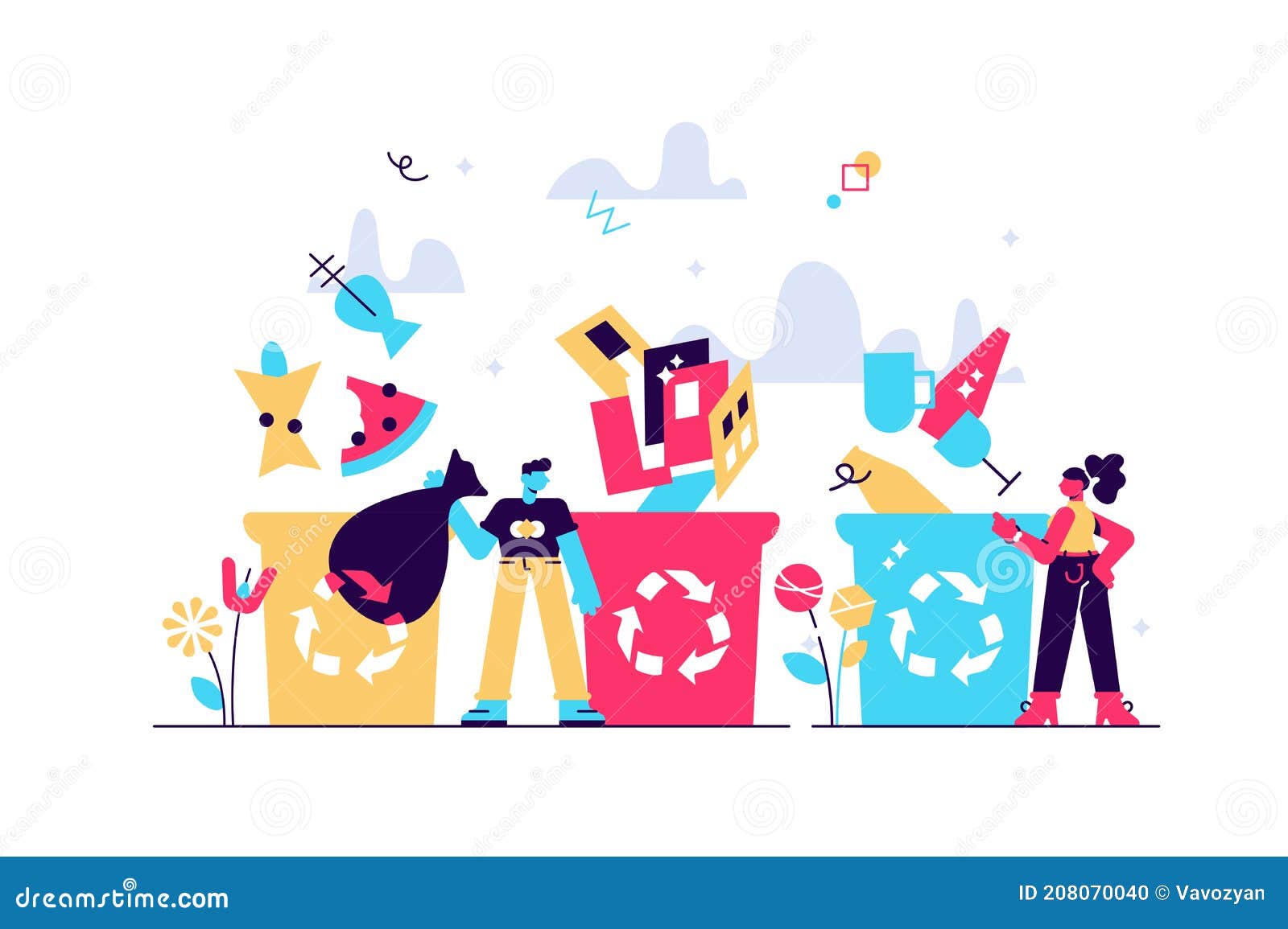 Segregation Vector Illustration. Flat Tiny Diversity Sorting Person ...