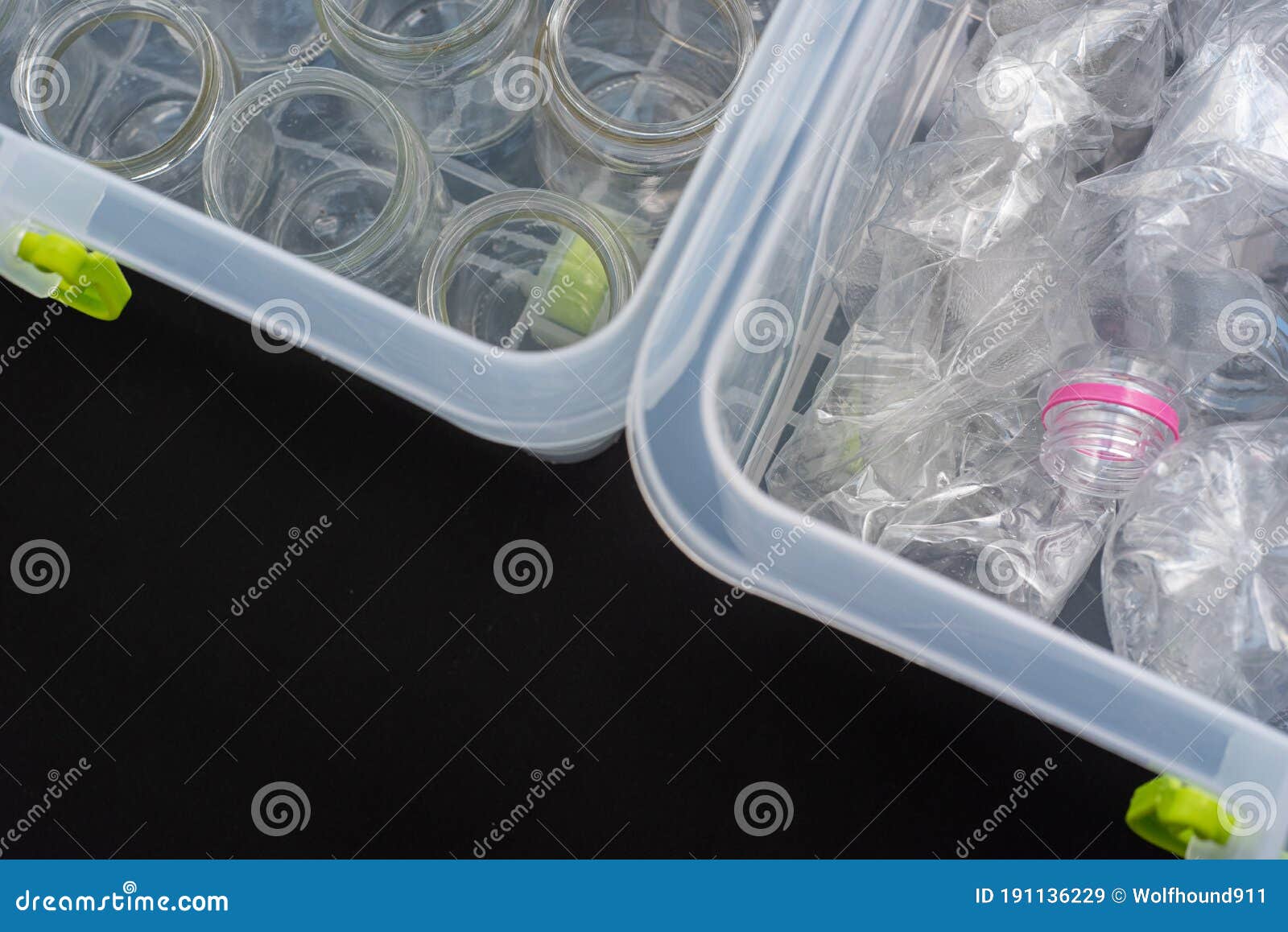 Sorting Glass Containers and Plastic Bottles for Recycling and Reuse ...