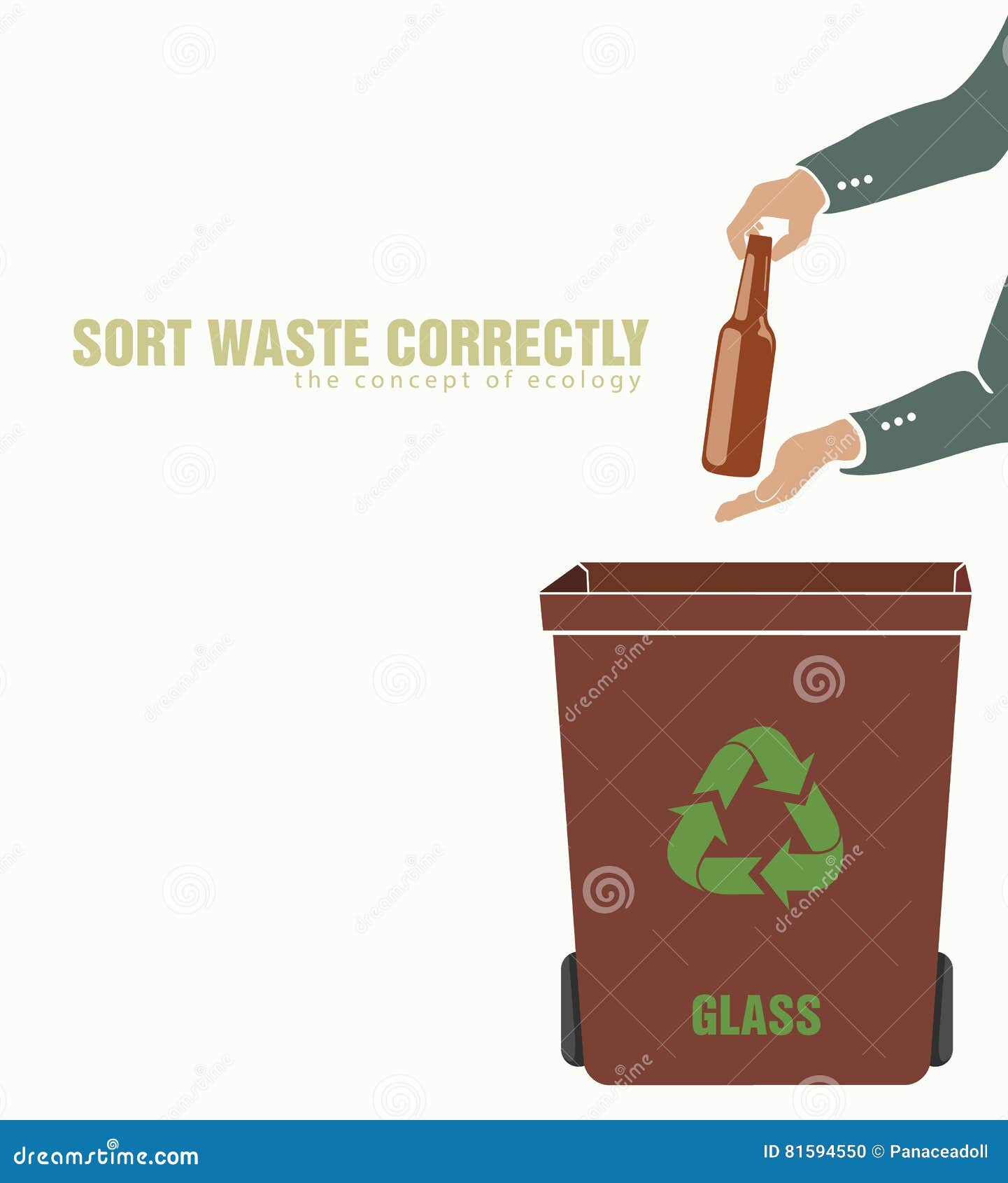 Sorting Glass Recycle Royalty-Free Illustration | CartoonDealer.com ...