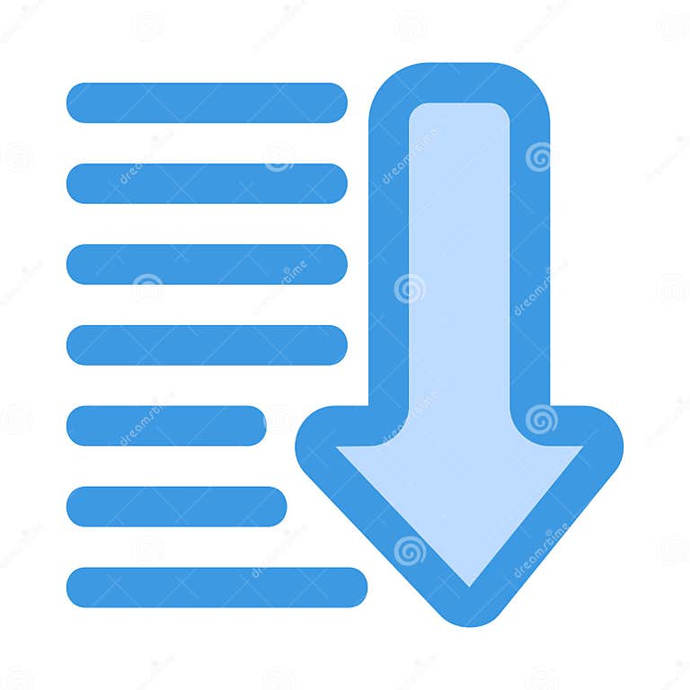 Sorting Icon in Blue Style for Any Projects Stock Vector - Illustration ...