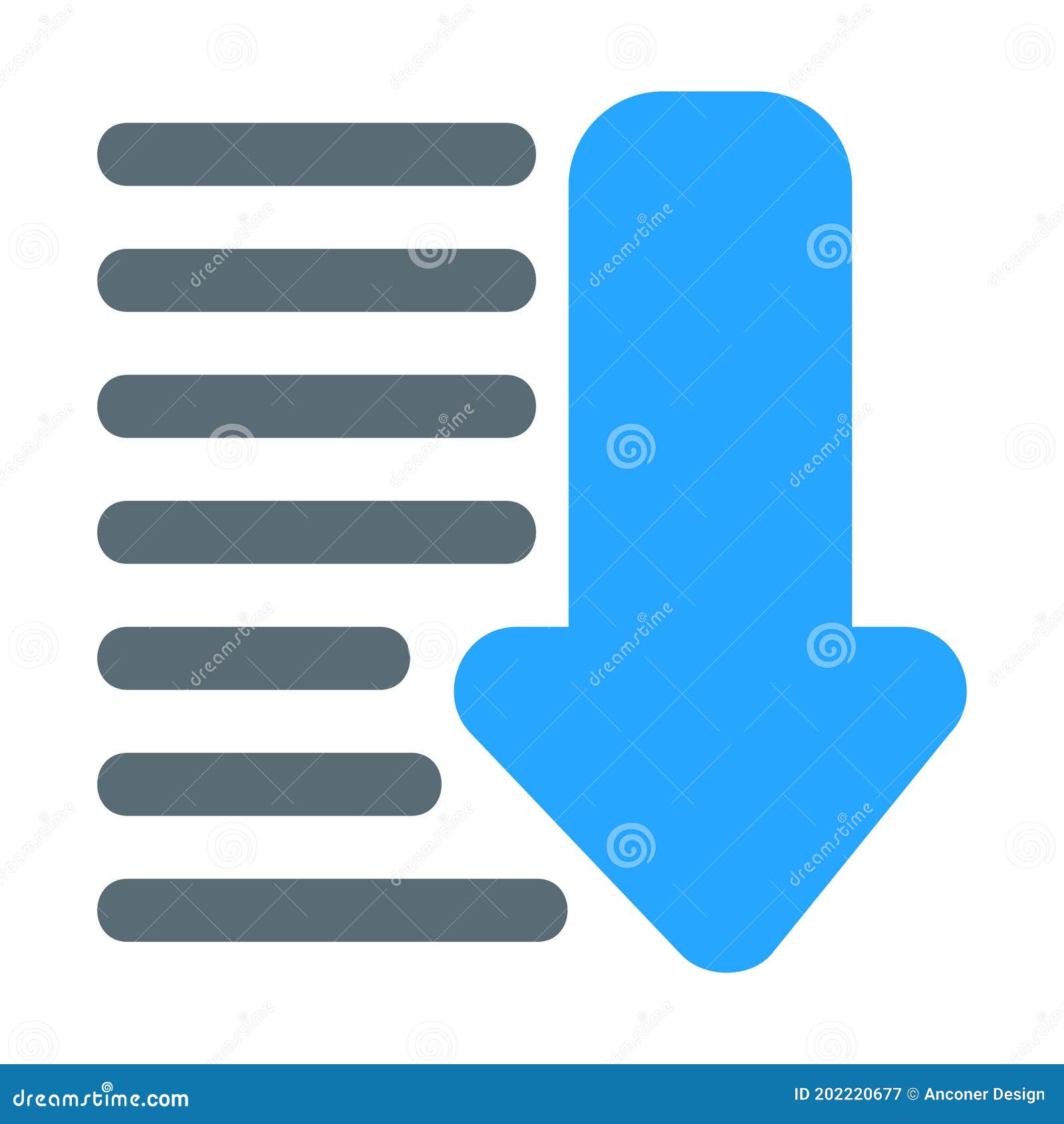 Sorting Icon in Flat Style for Any Projects Stock Vector - Illustration ...