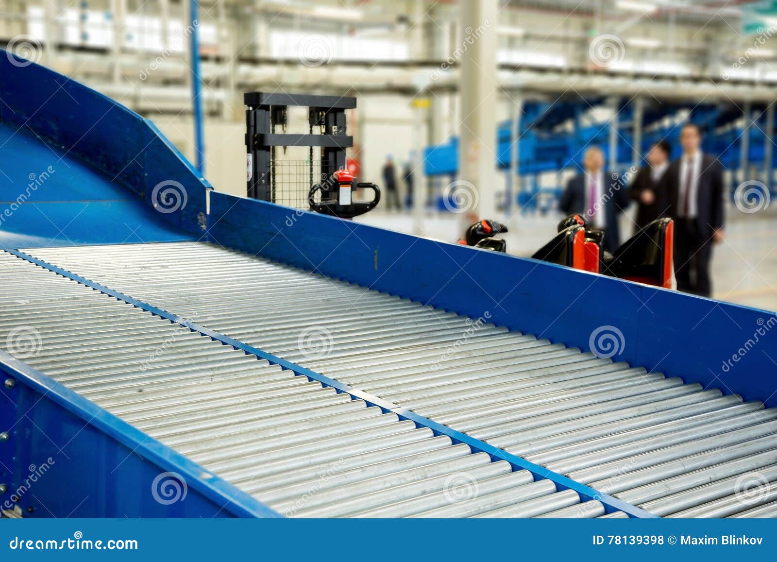 Sorting Line in Large Warehouse Stock Photo - Image of convey, industry ...