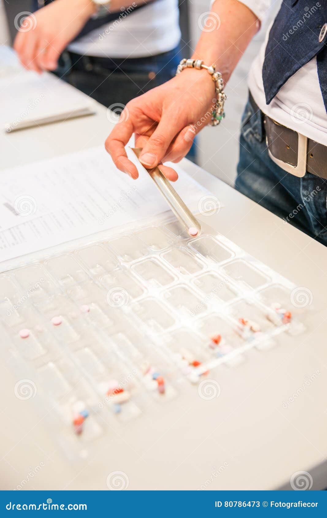 Sorting Medications for Patient`s at a Pharmacy Stock Image - Image of ...