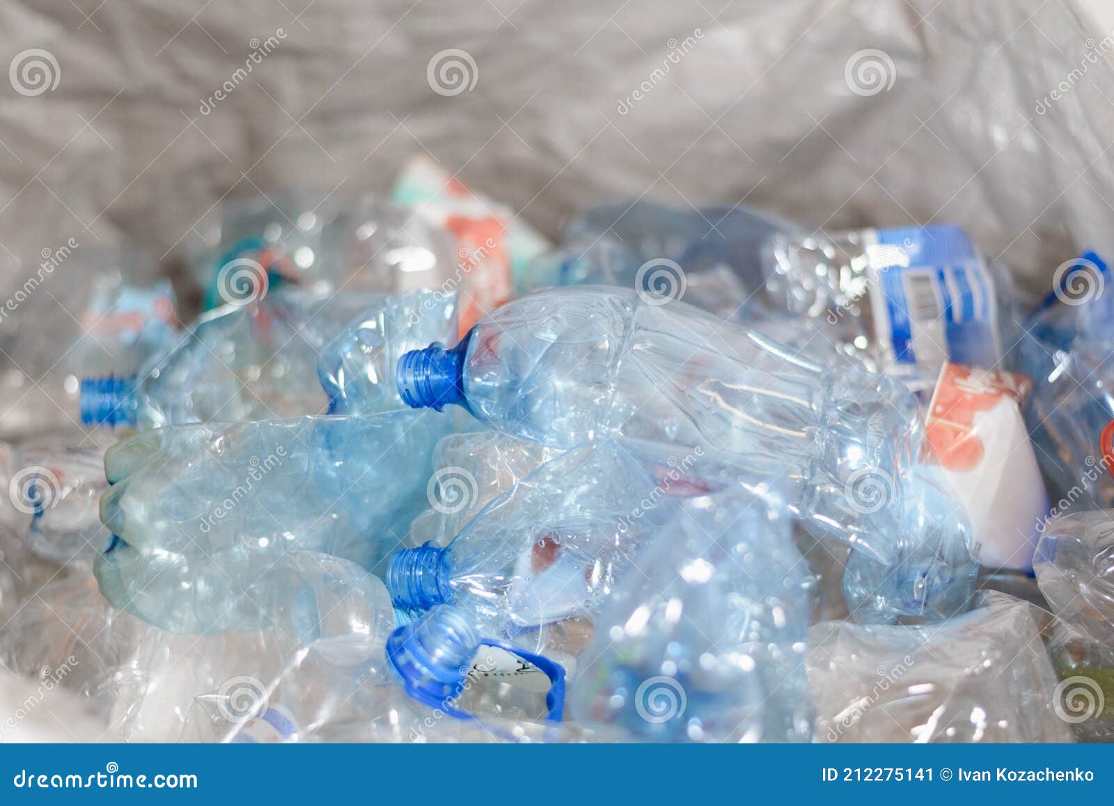 Sorting of Plastic Bottles. Household Waste Sorting Station Stock Image ...