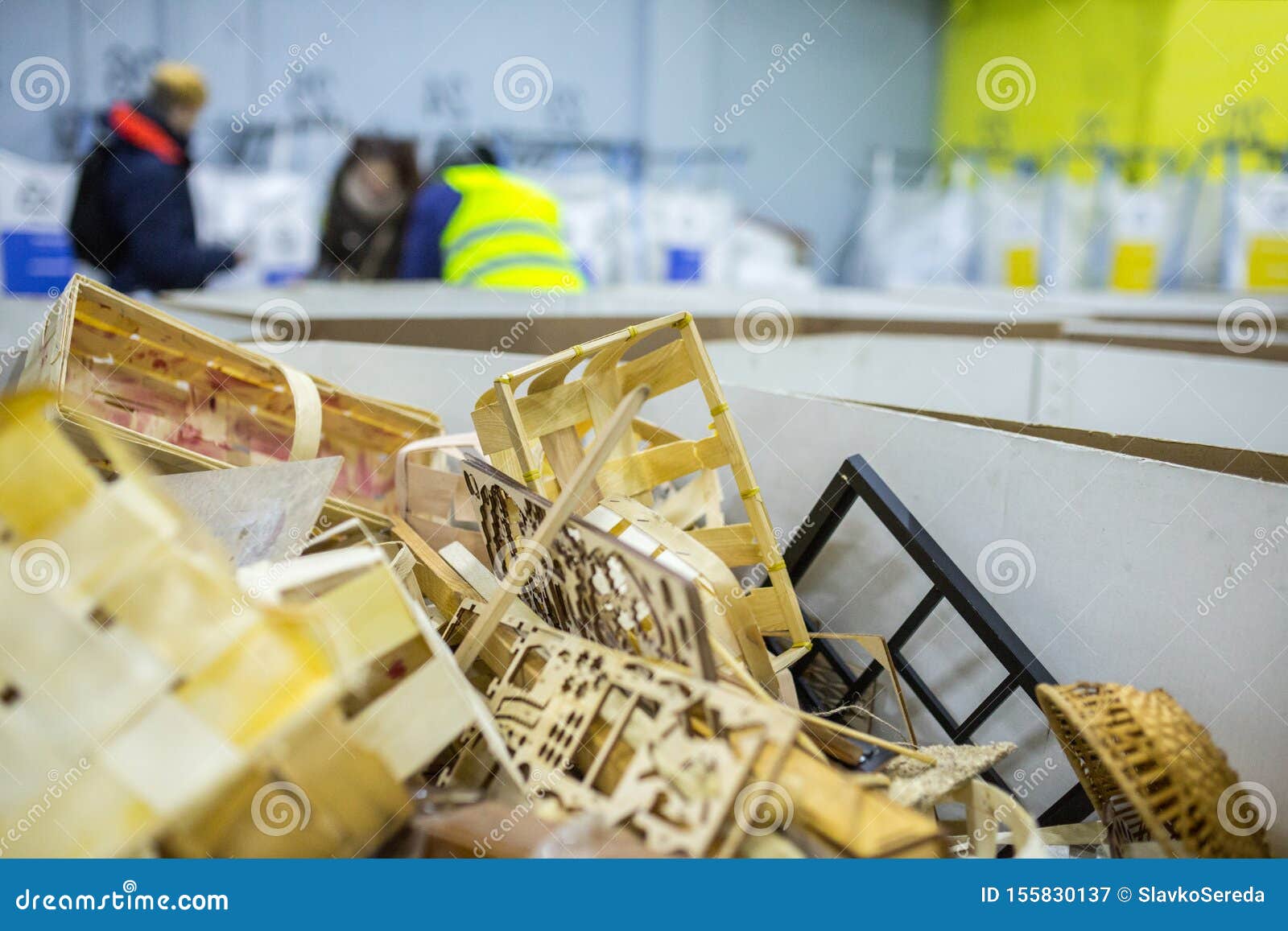 Sorting Recyclables. the Sorted Wooden Rubbish, is Placed in a ... Sorting Recyclables. the Sorted Wooden Rubbish, is Placed in a ...