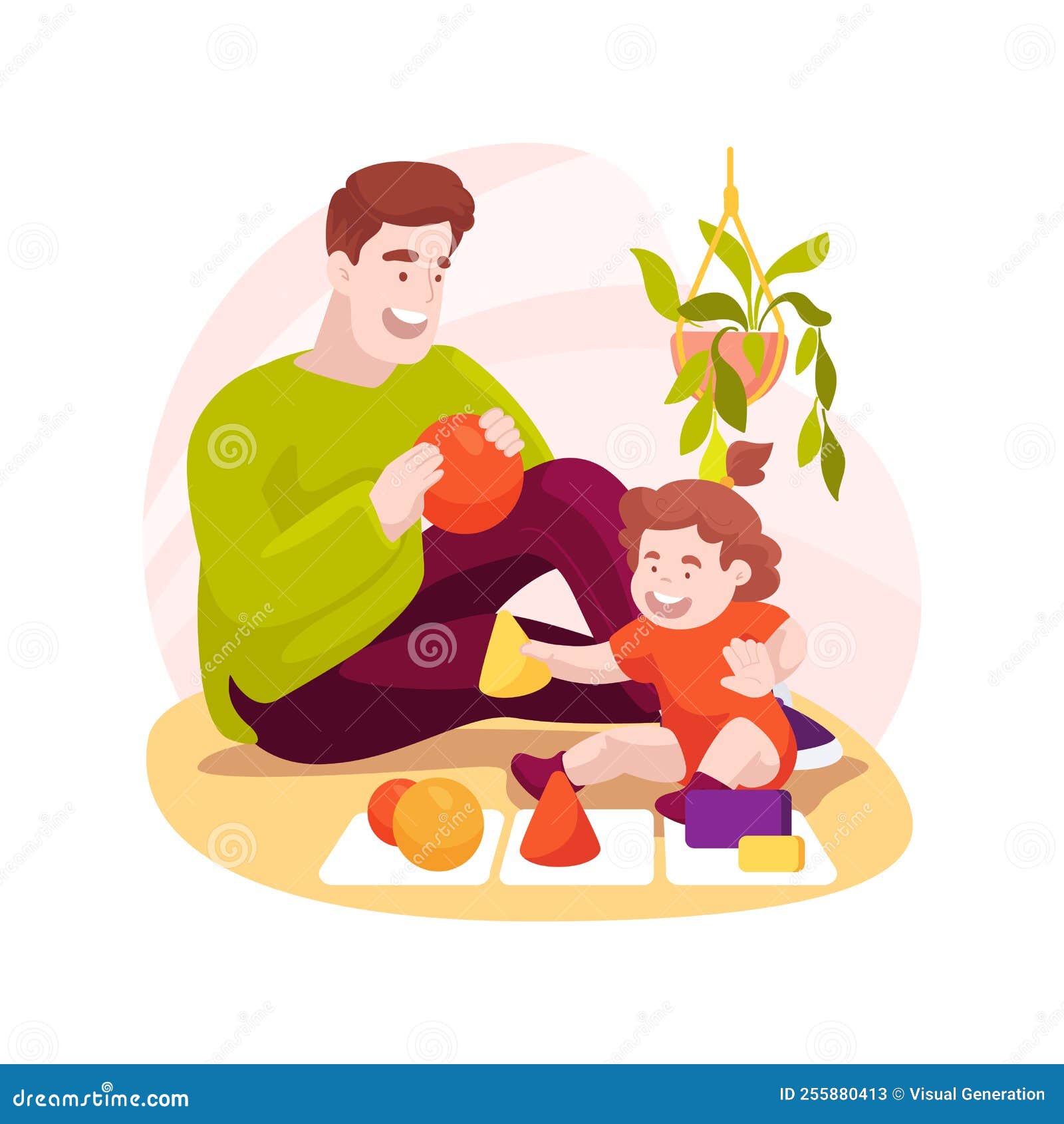 Sorting Shapes Exercise Isolated Cartoon Vector Illustration. Stock ...