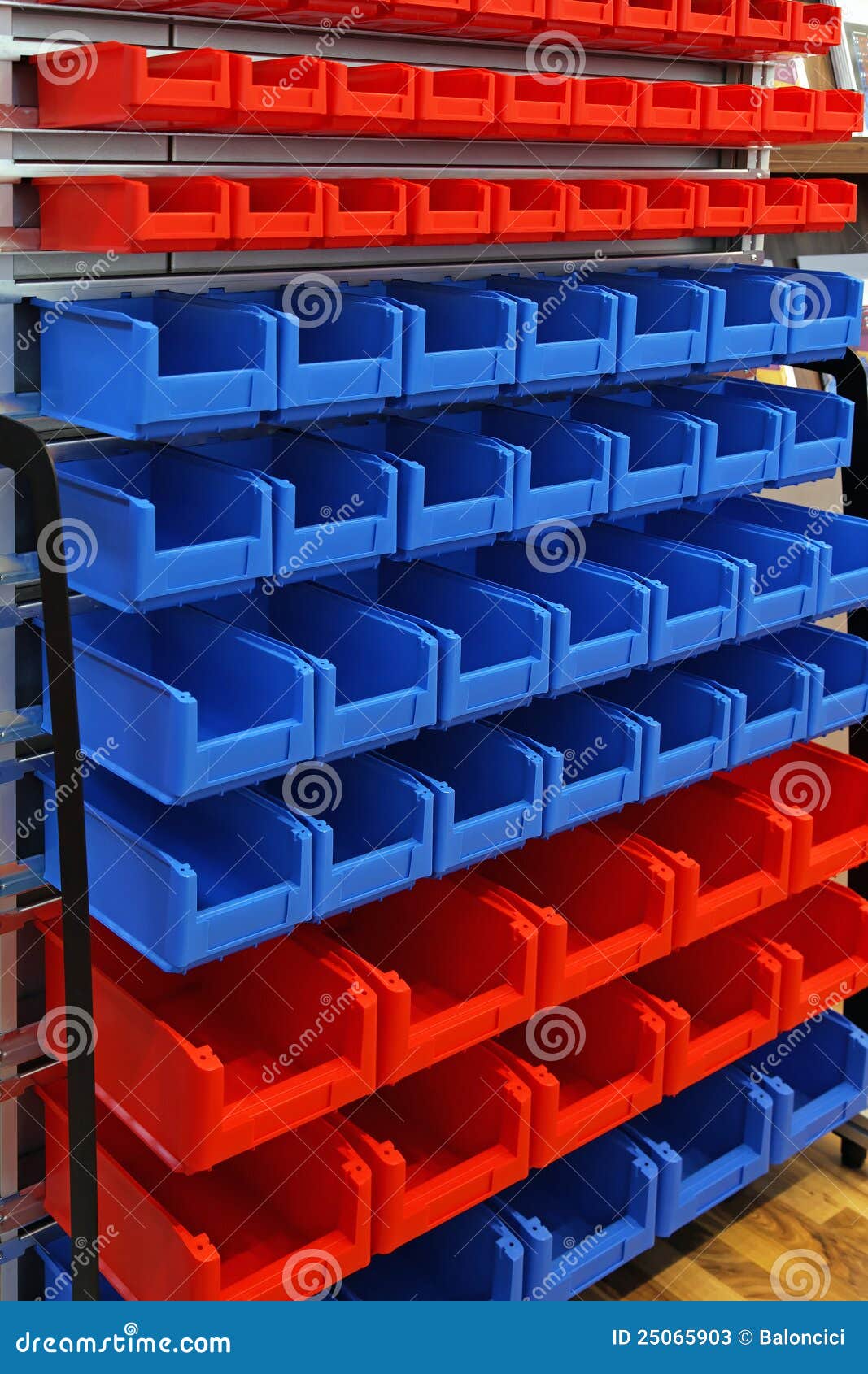 Sorting shelves stock image. Image of trays, bins, container - 25065903