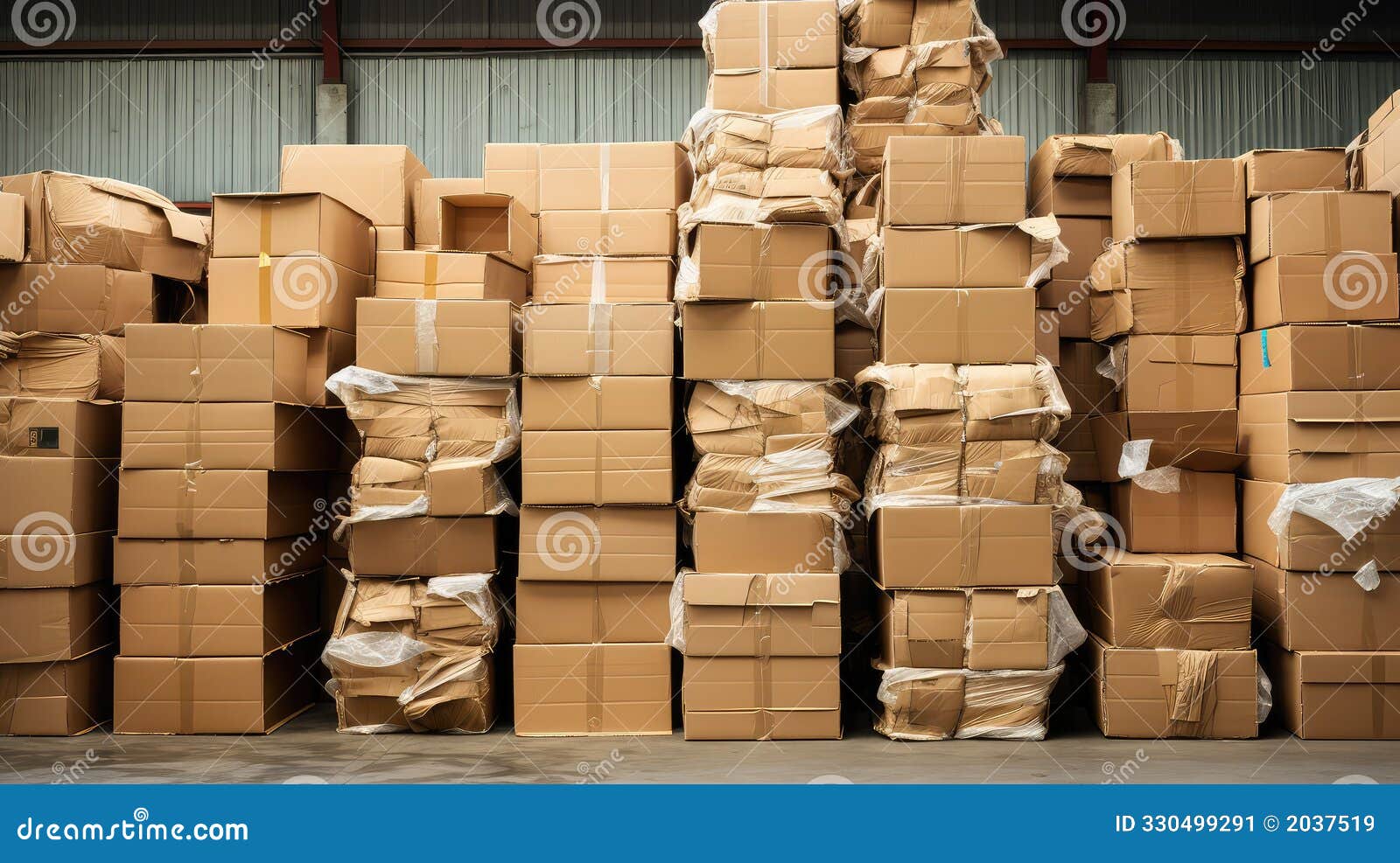 Sorting Stacked Cardboard Boxes Stock Illustration - Illustration of ...