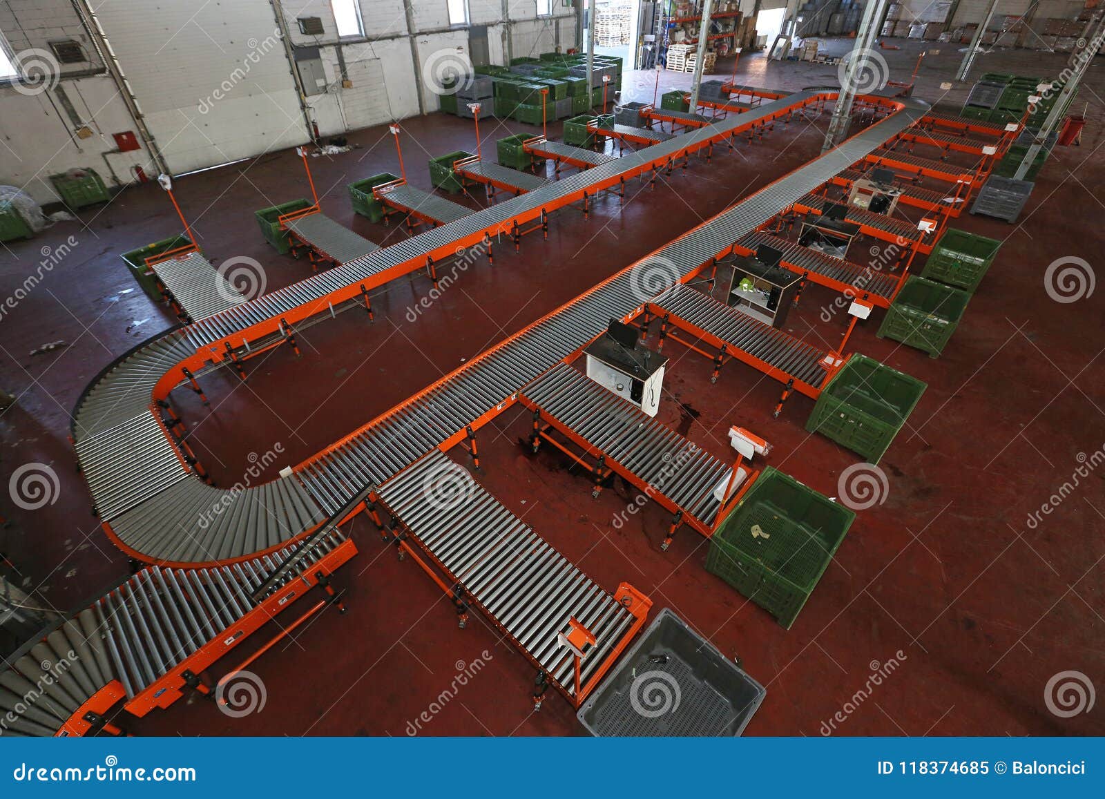 Conveyor Loop stock image. Image of industrial, sorting - 118374685