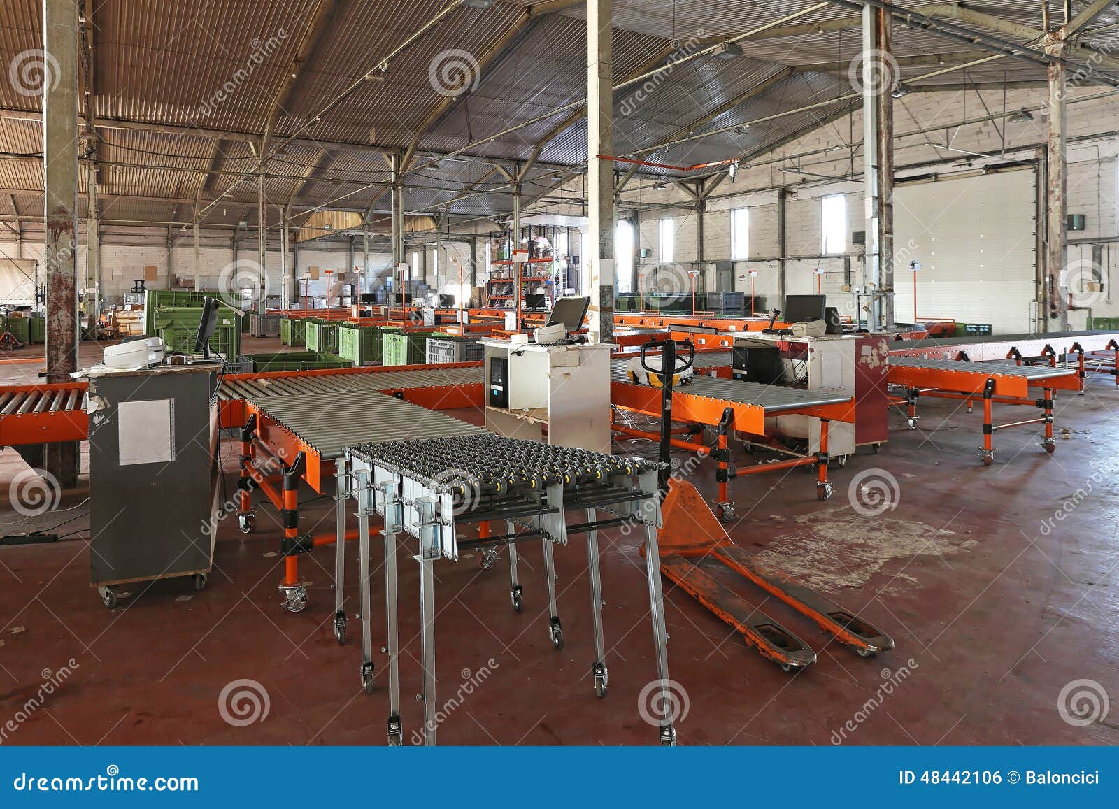 Sorting warehouse stock photo. Image of sorting, system - 48442106