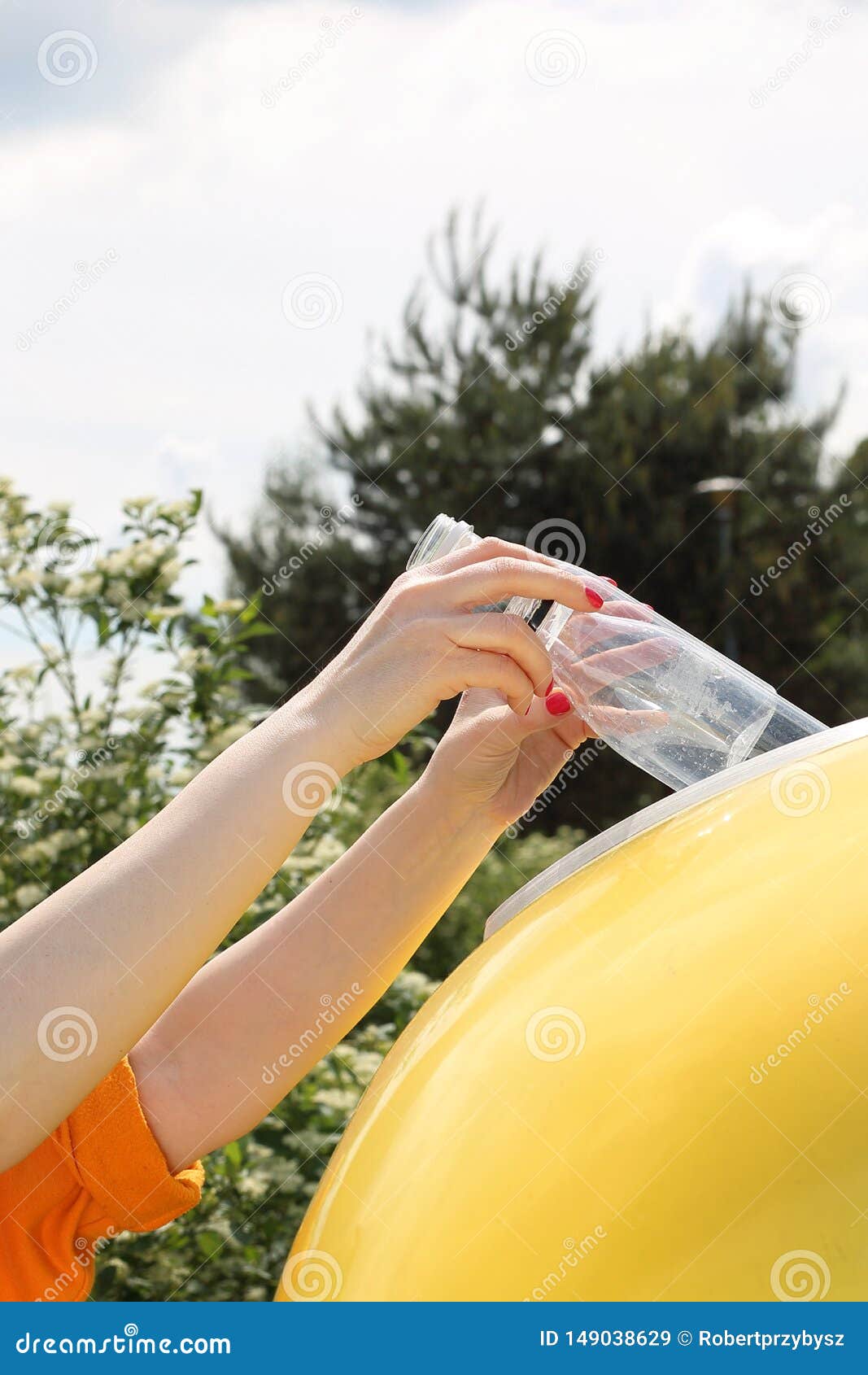 Sorting of Waste, Segregation of Plastic Waste into a Container Stock ...