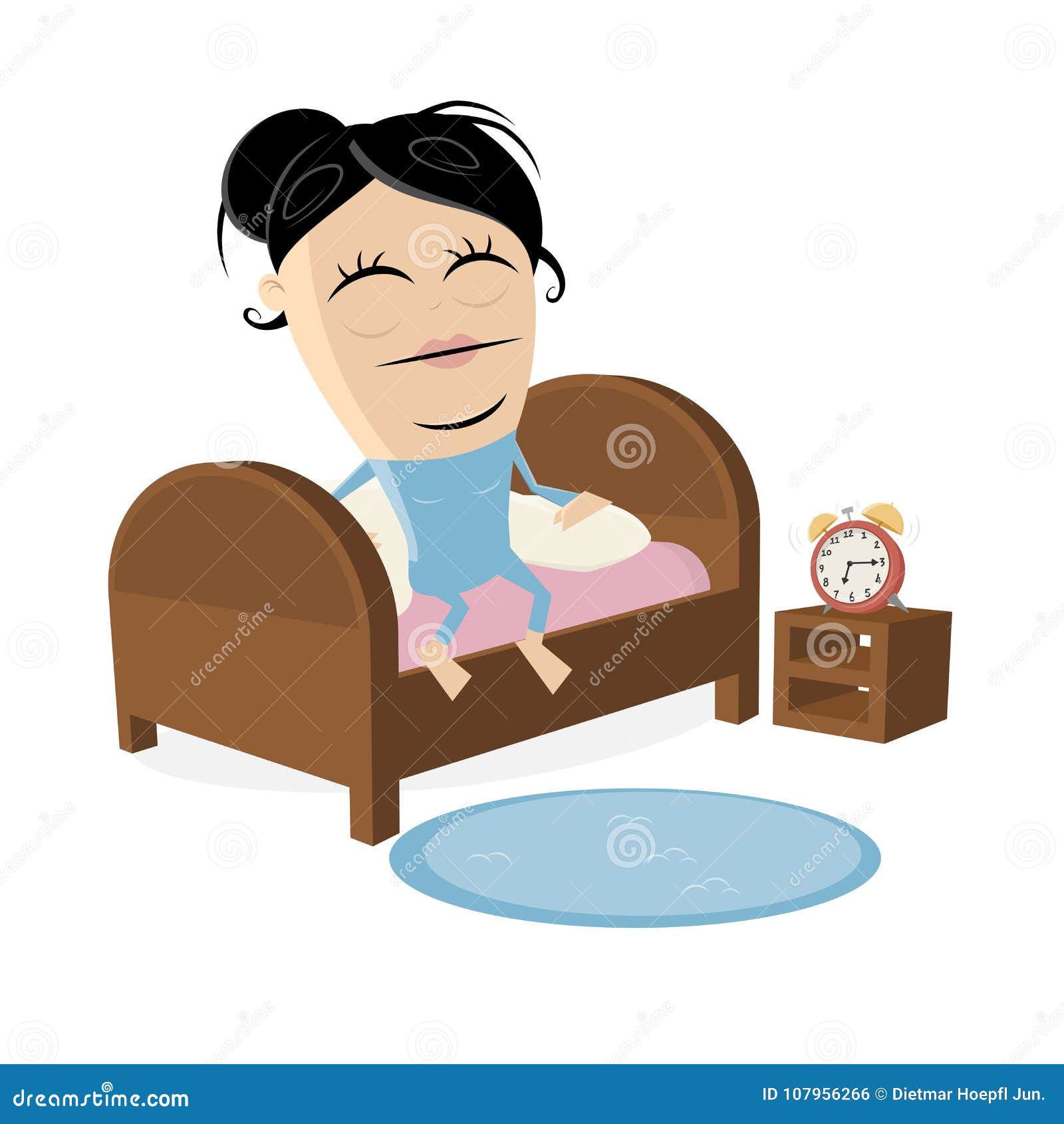 Sortir du clipart de lit illustration de vecteur. Illustration du ...