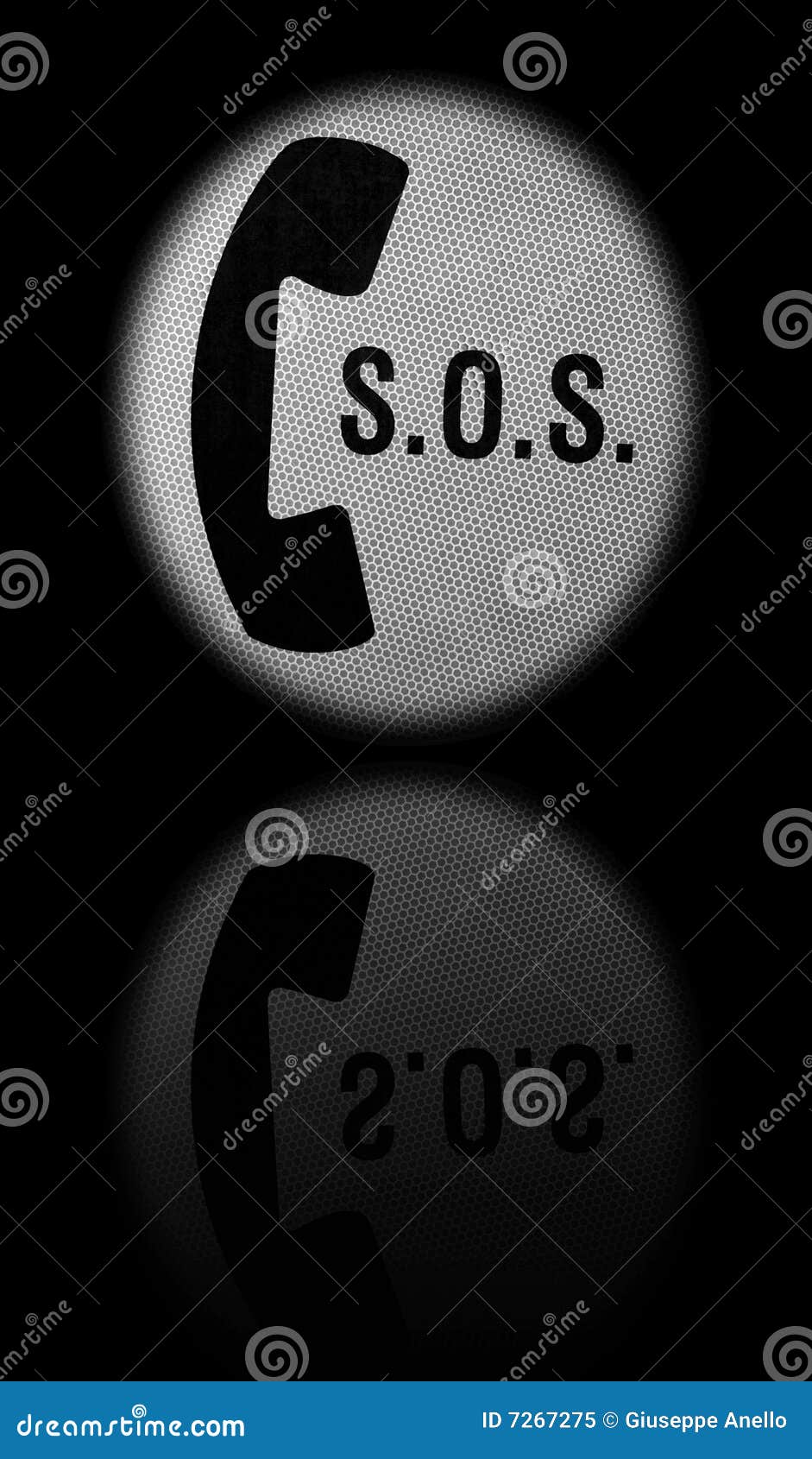 Sos stock illustration. Illustration of security, phone - 7267275
