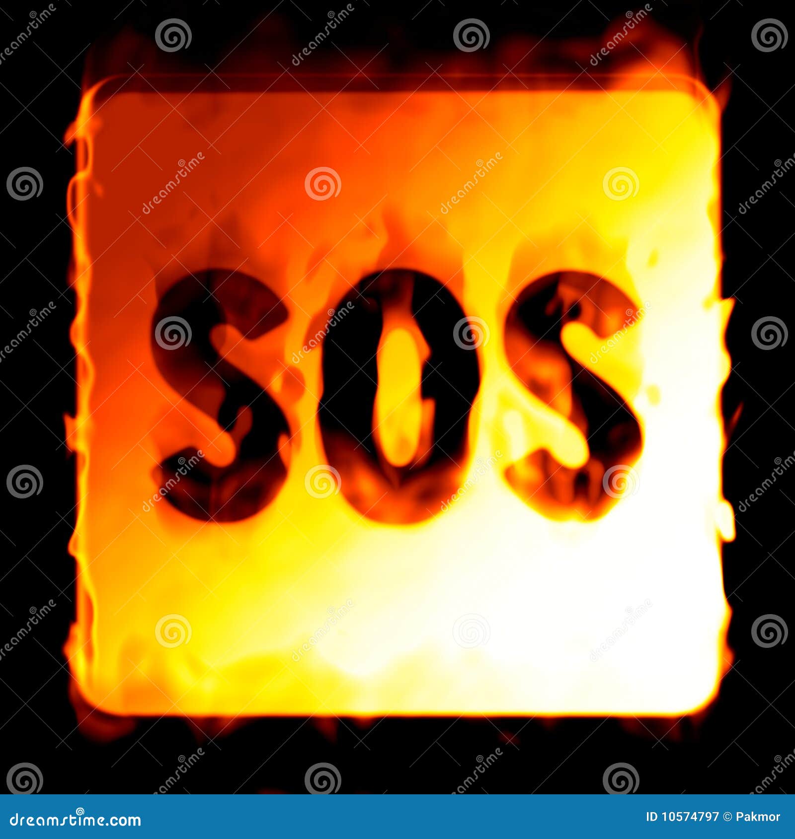 SOS background in flames stock illustration. Illustration of interior ...