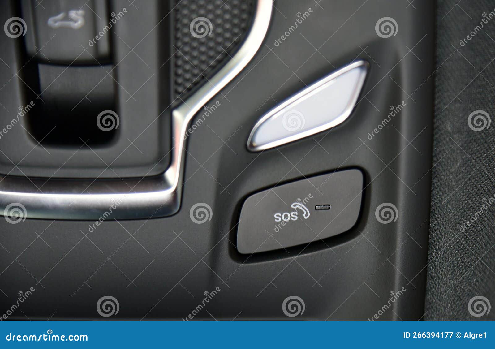 SOS Button on the Ceiling Car Interior Stock Image - Image of bonnet ...