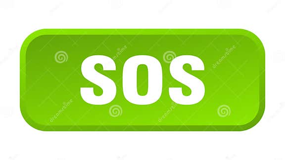 Sos Button. Sos Square 3d Push Button Stock Vector - Illustration of ...