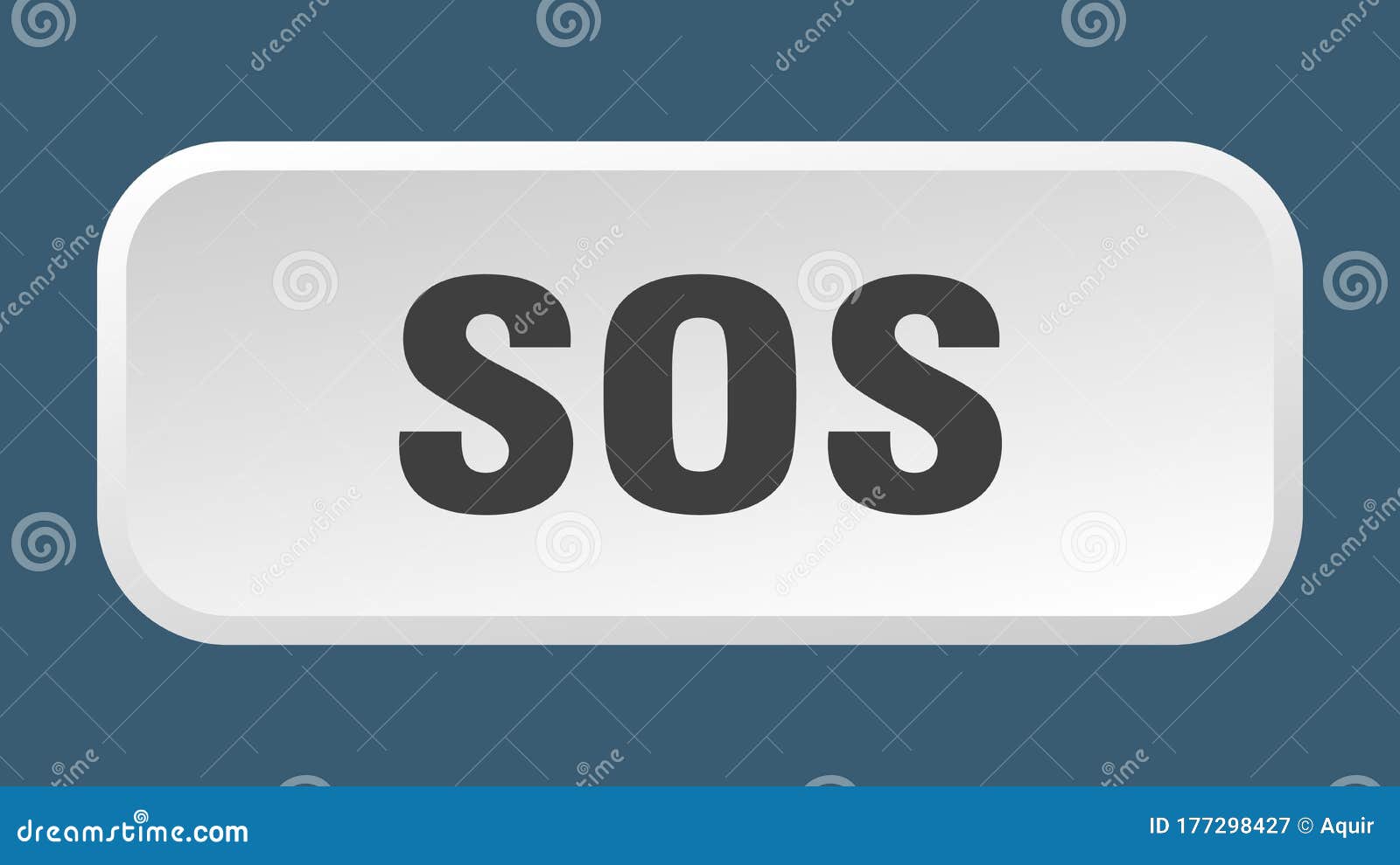 Sos Button. Sos Square 3d Push Button Stock Vector - Illustration of ...