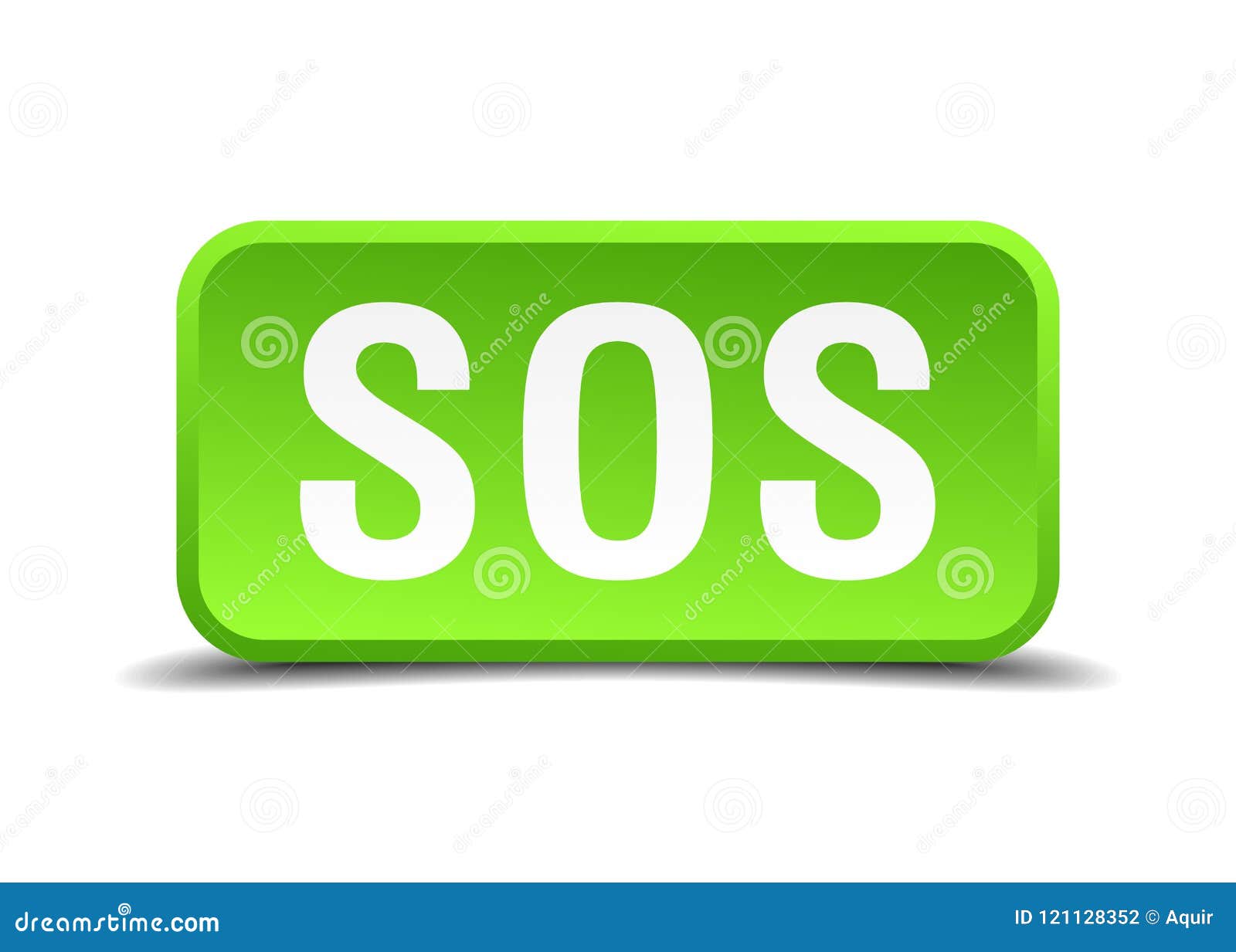 Sos button stock vector. Illustration of square, green - 121128352