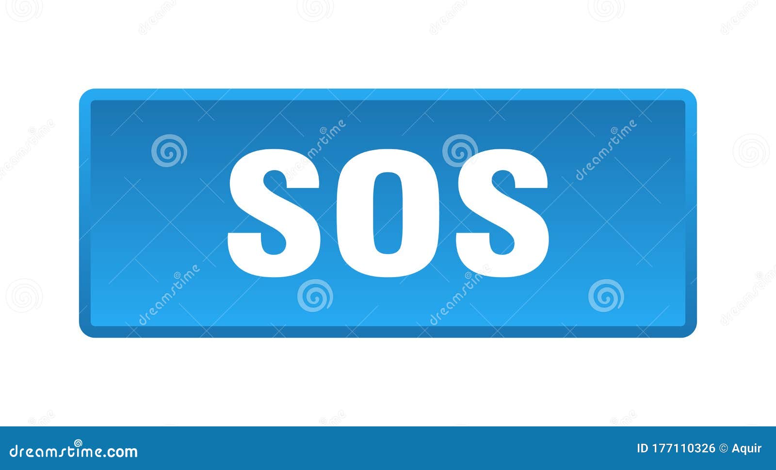 Sos Button. Sos Square Isolated Push Button Stock Vector - Illustration ...