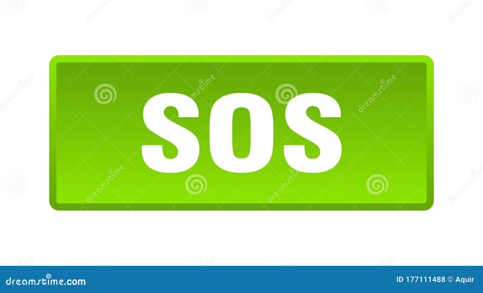 Sos Button. Sos Square Isolated Push Button Stock Vector - Illustration ...