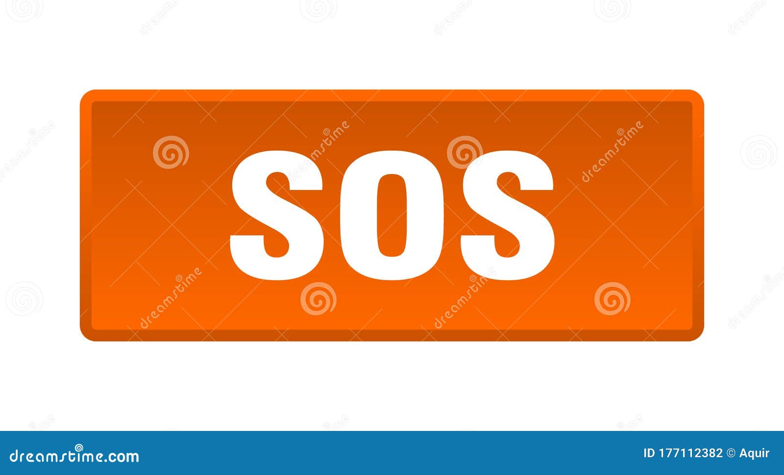 Sos Button. Sos Square Isolated Push Button Stock Vector - Illustration ...