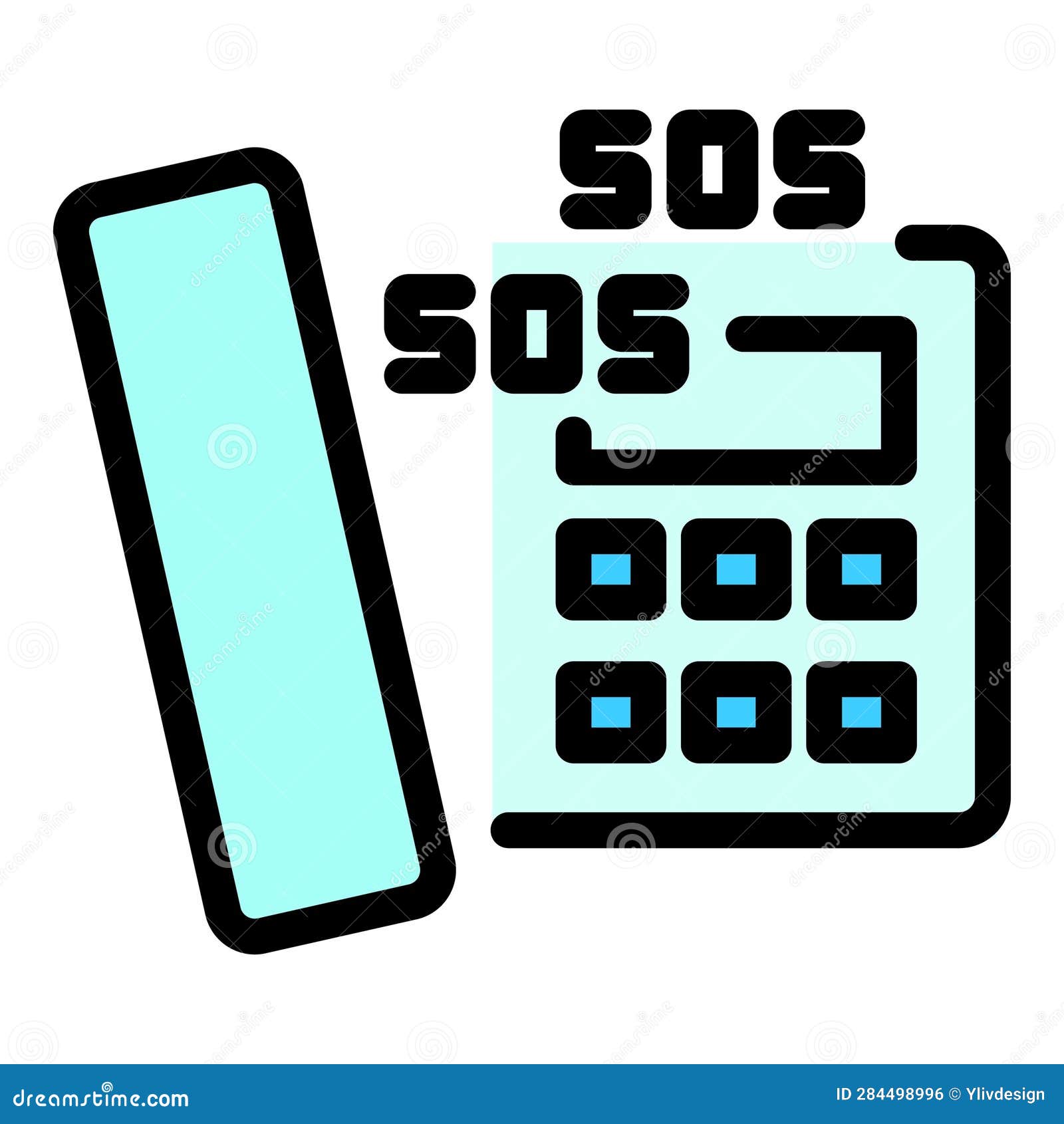 Sos call icon vector flat stock vector. Illustration of phone - 284498996