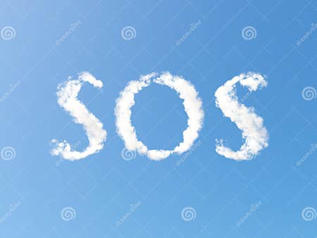 SOS clouds stock illustration. Illustration of help, letter - 14617659