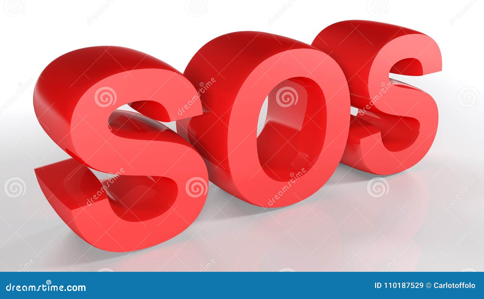 SOS Red 3D Write - 3D Rendering Stock Illustration - Illustration of ...
