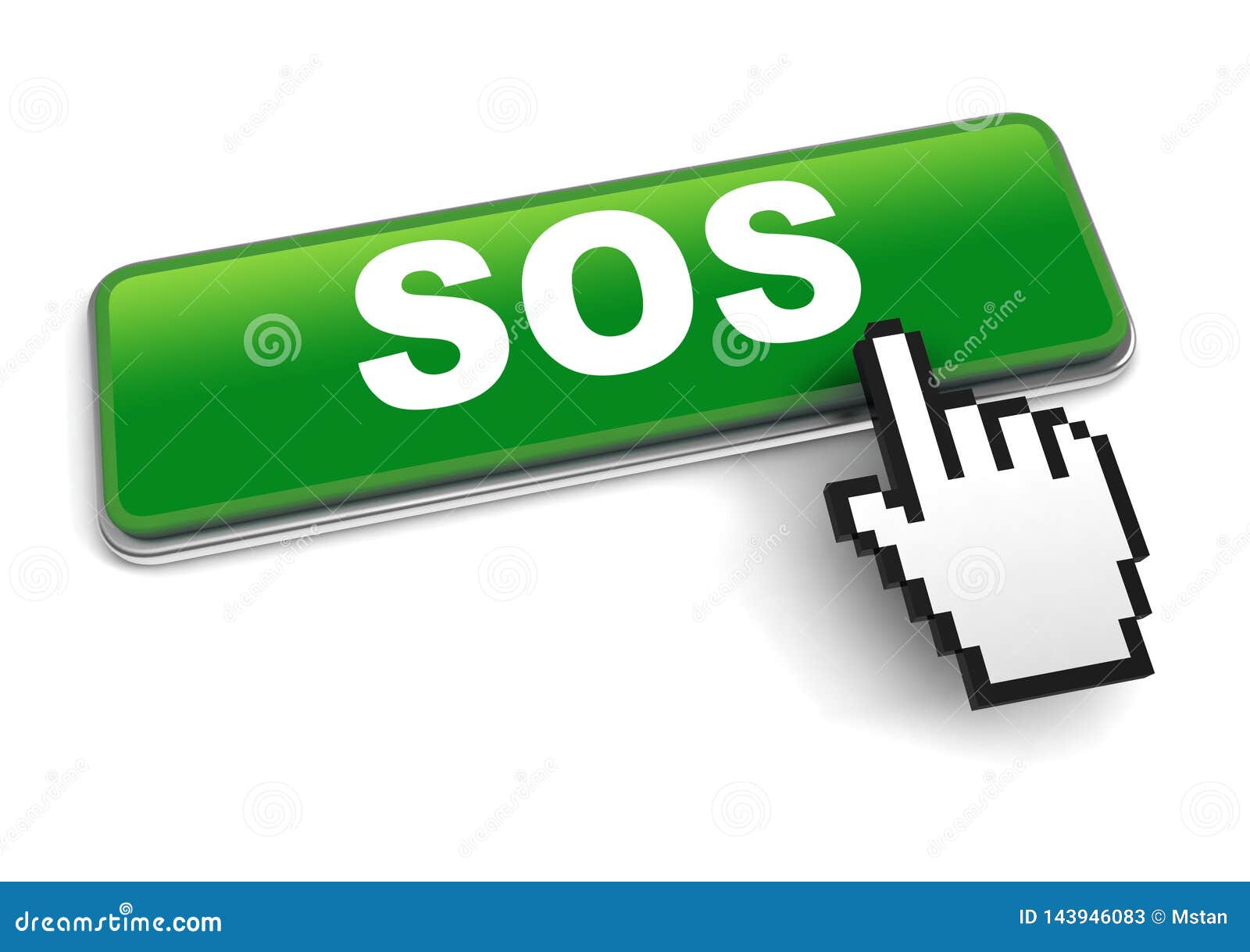 Sos Concept 3d Illustration Isolated Stock Illustration - Illustration ...
