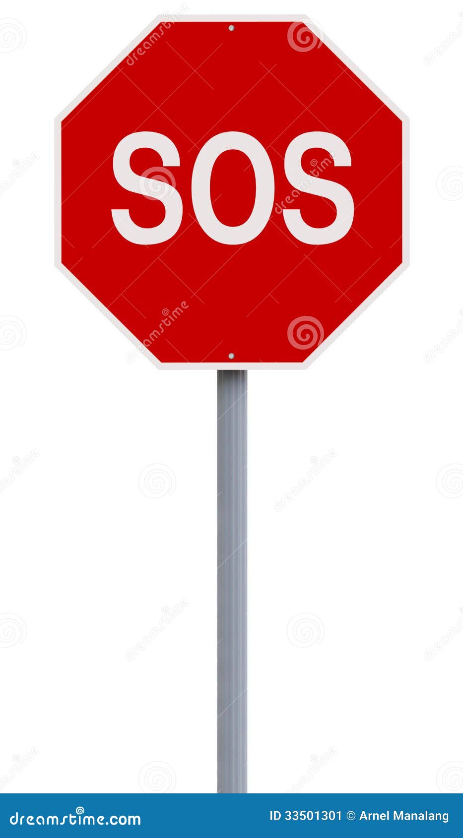 SOS stock illustration. Illustration of white, road, signal - 33501301