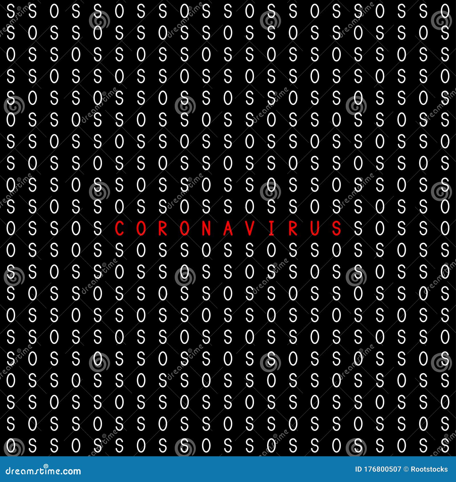 SOS. Coronavirus stock vector. Illustration of hazard - 176800507