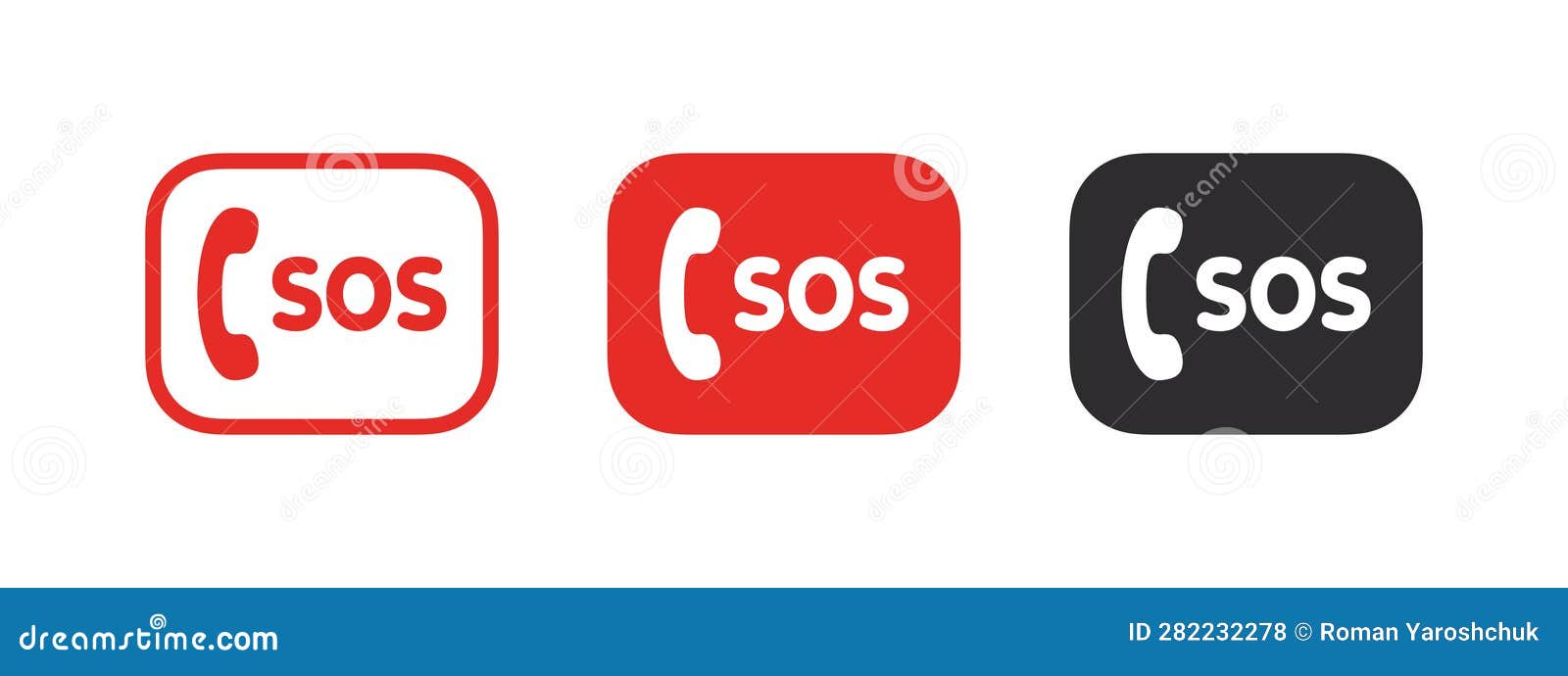 SOS Emergency Badges. SOS Square Signs. Help Service Sign Stock ...