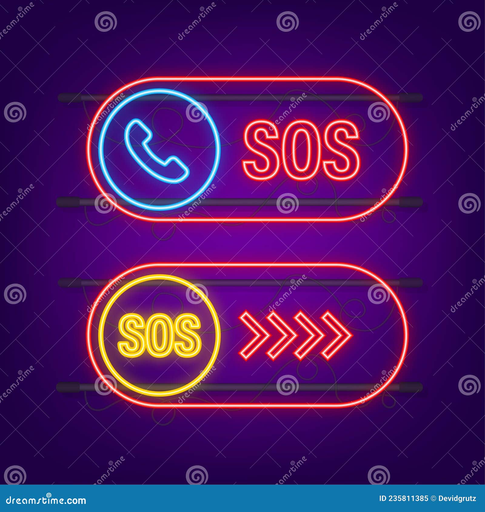 SOS Emergency Call. 911 Calling. a Cry for Help Stock Vector ...
